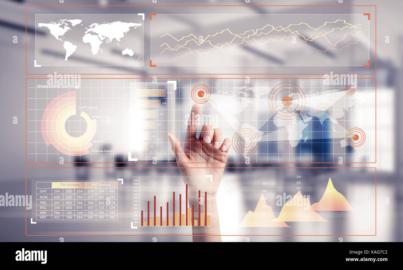 Concept of using modern technologies for business globalization Stock ...