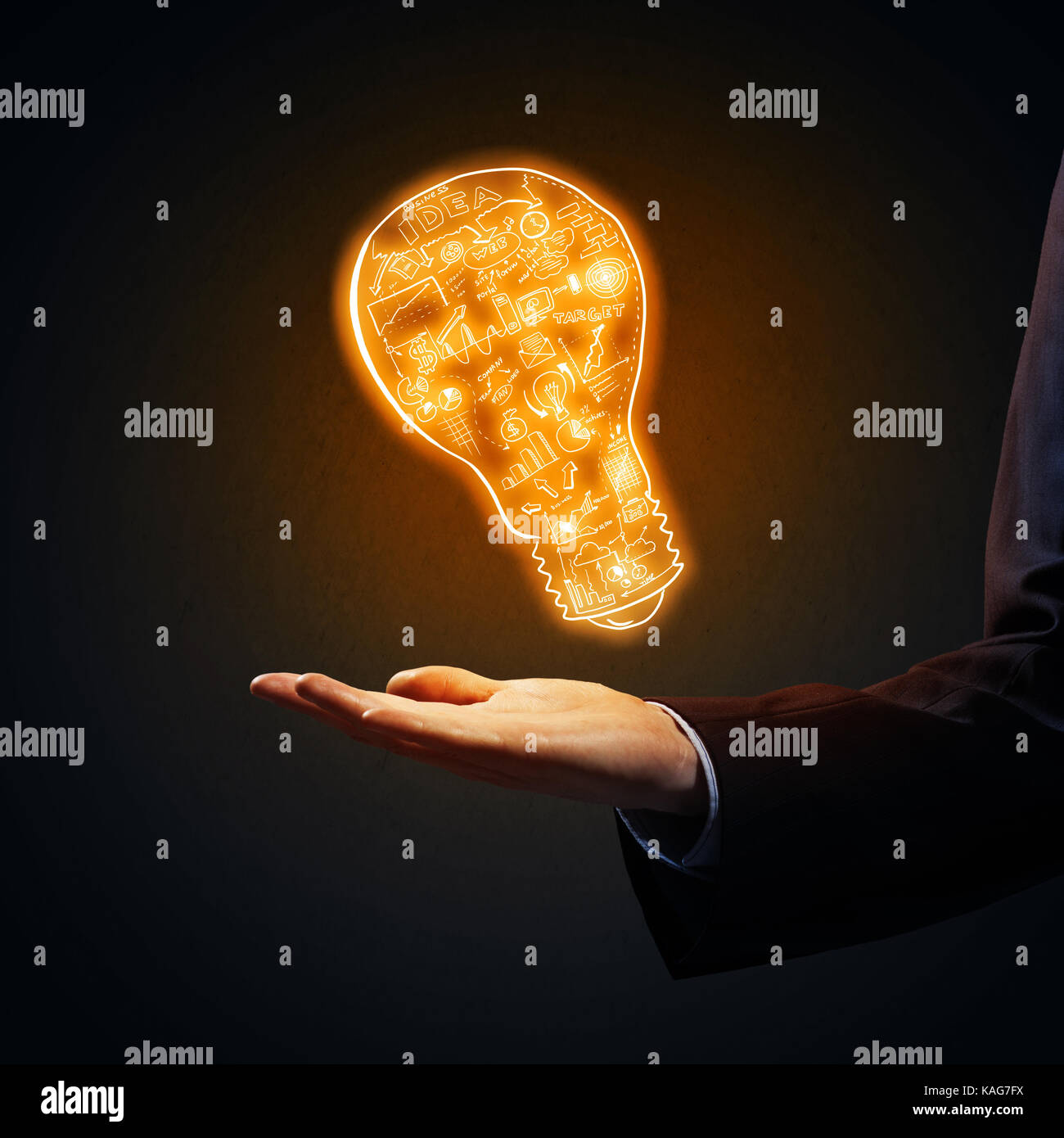 Bright idea for success achieving Stock Photo - Alamy