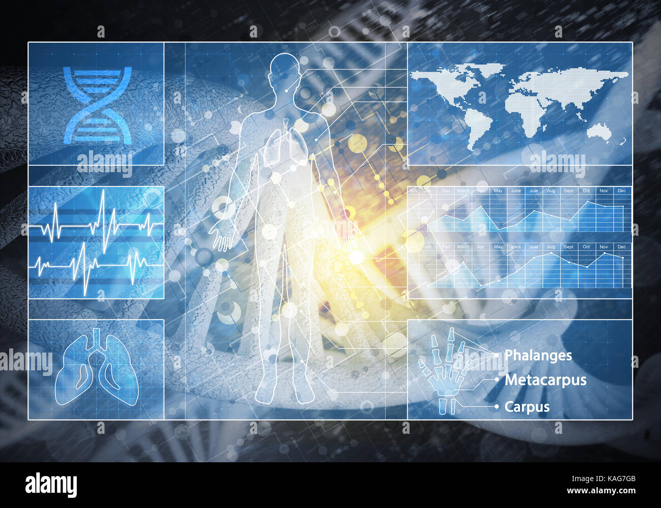 Medicine user interface Stock Photo - Alamy
