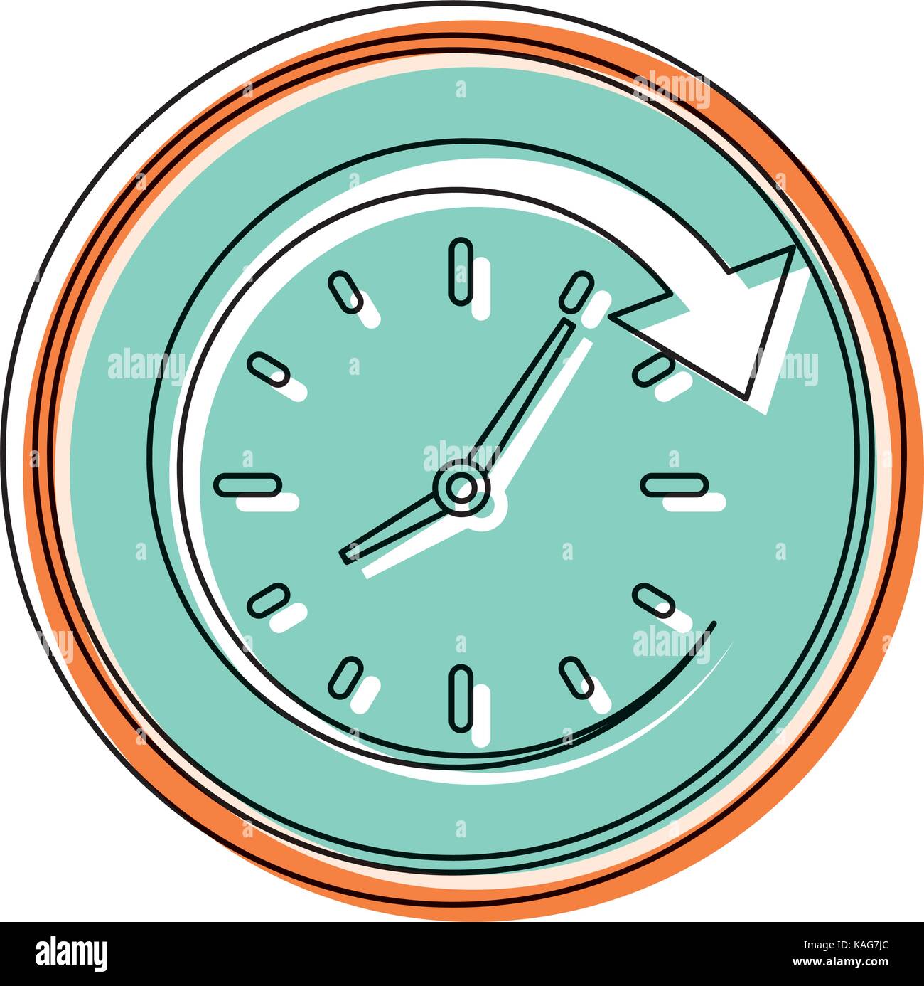 wall clock vector illustration Stock Vector Image & Art - Alamy