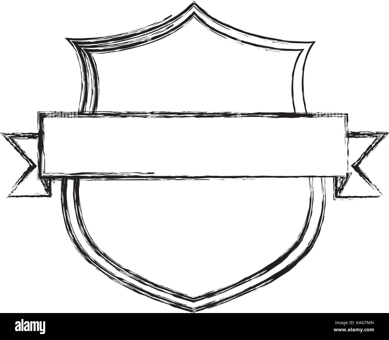 shield with ribbon vector illustration Stock Vector Image & Art - Alamy