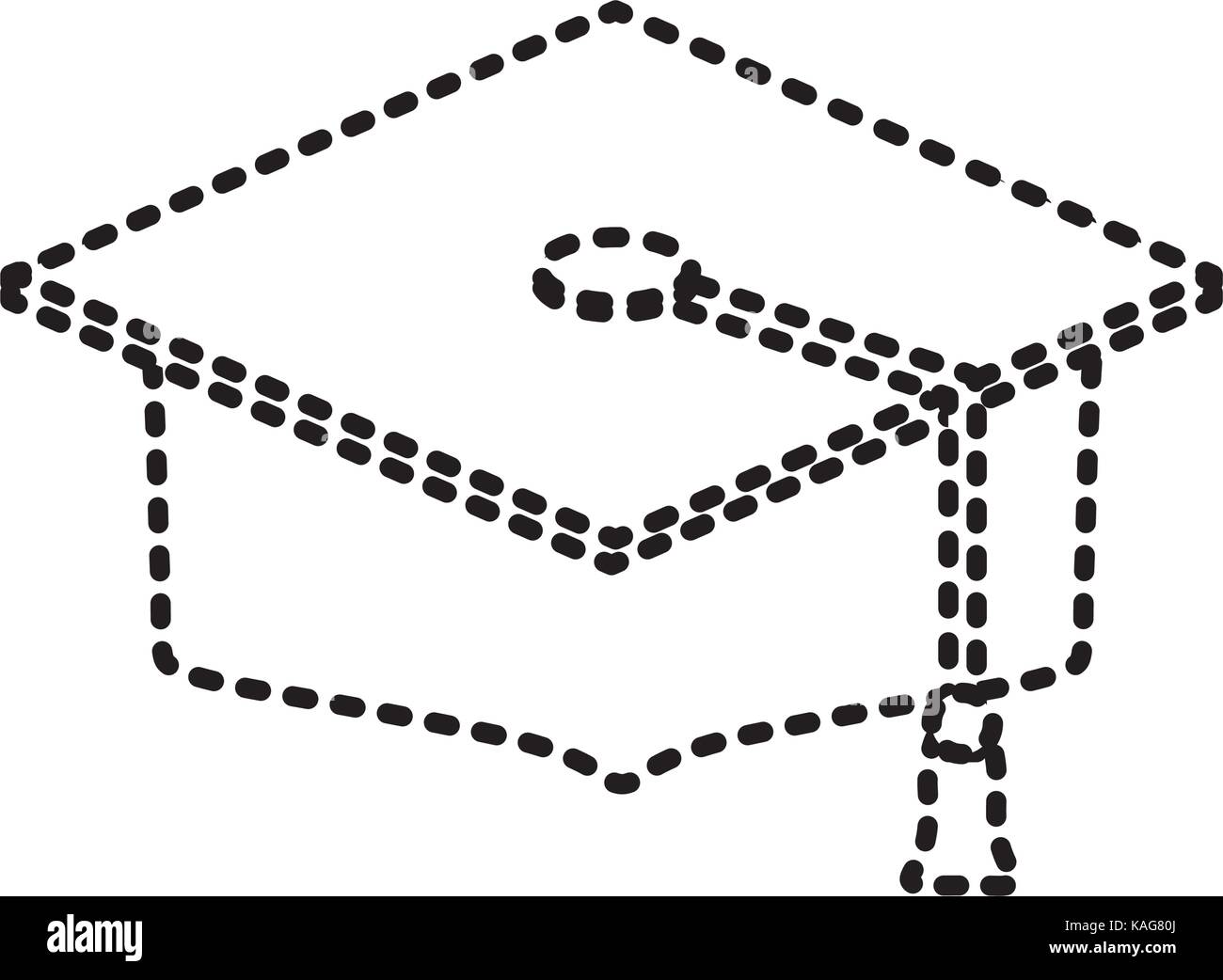graduation cap sticker vector illustration Stock Vector Image & Art - Alamy