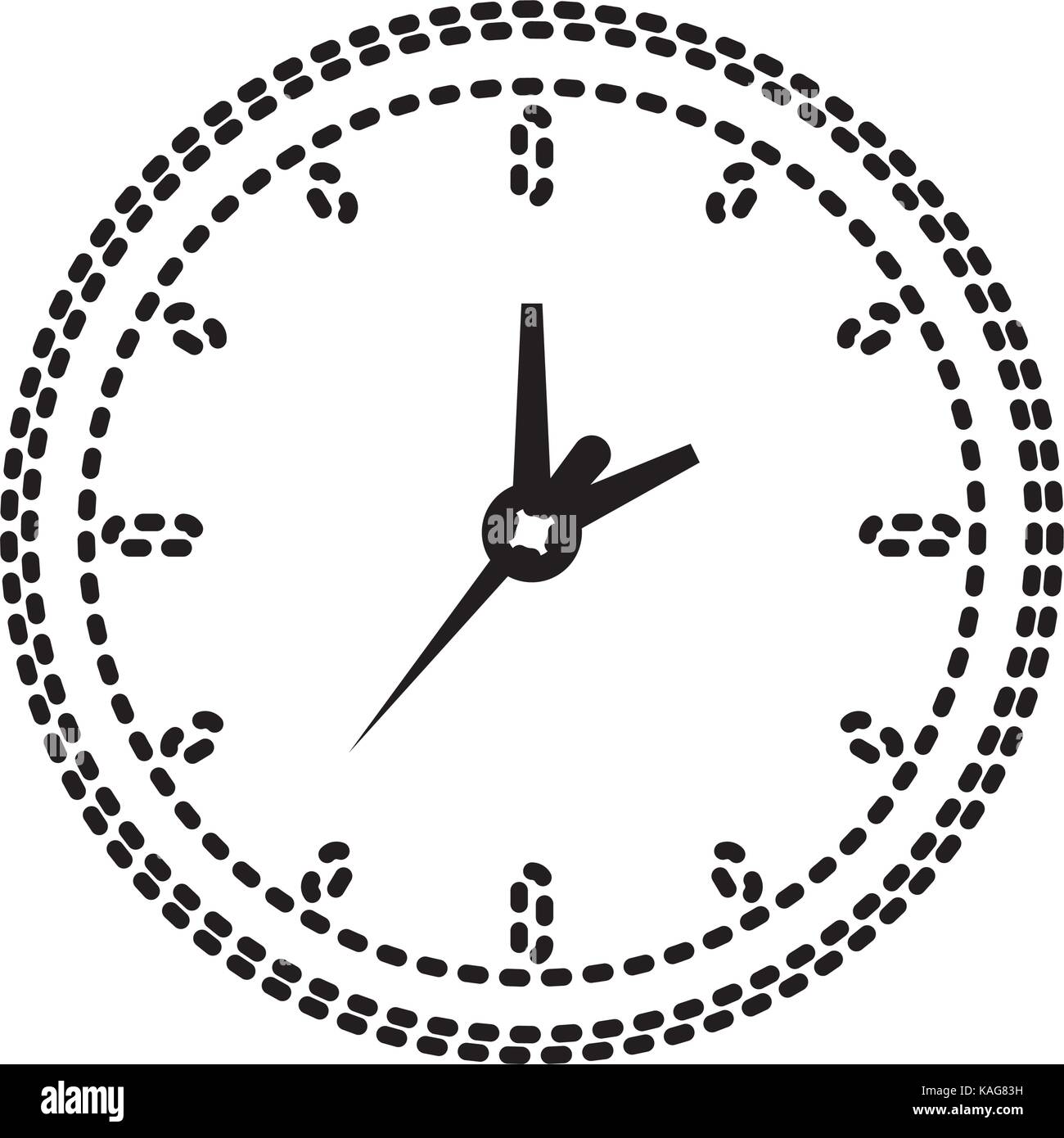 Wall Clock Sticker Vector Illustration Stock Vector Image And Art Alamy