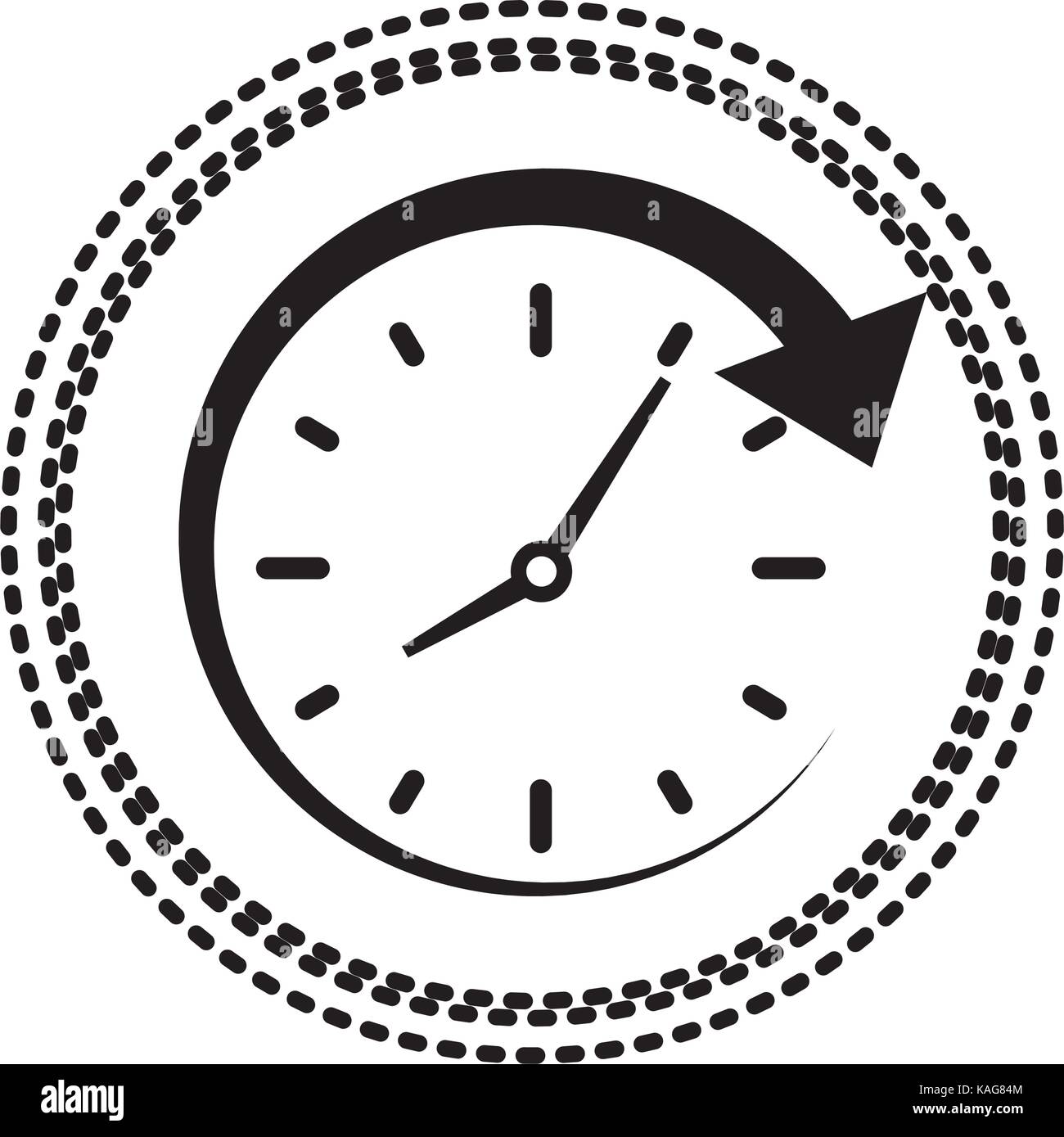 Wall Clock Sticker Vector Illustration Stock Vector Image And Art Alamy