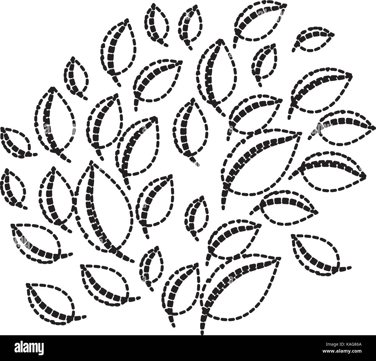 leaf design sticker vector illustration Stock Vector Image & Art - Alamy