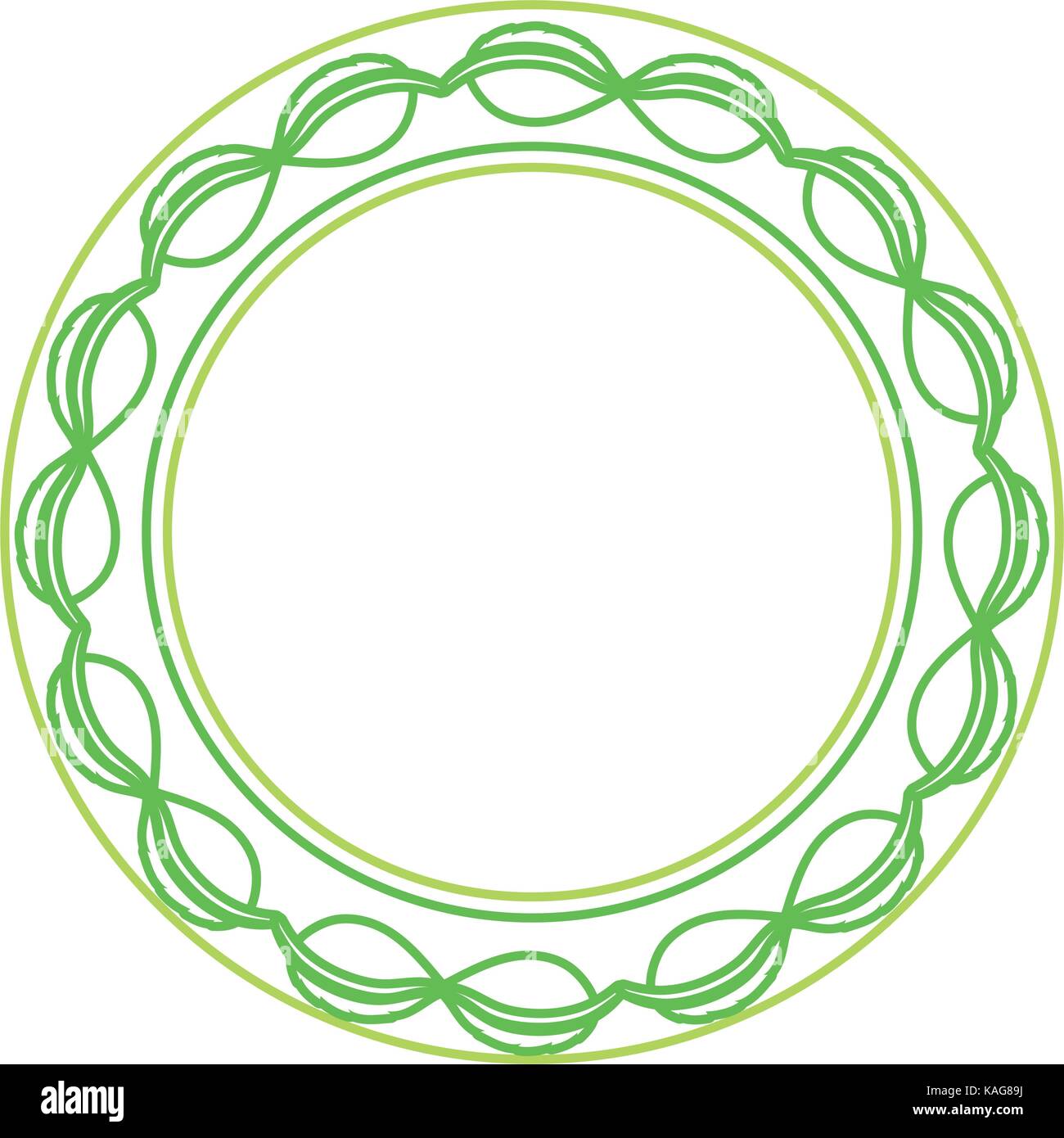 round leaves frame vector illustration Stock Vector Image & Art - Alamy