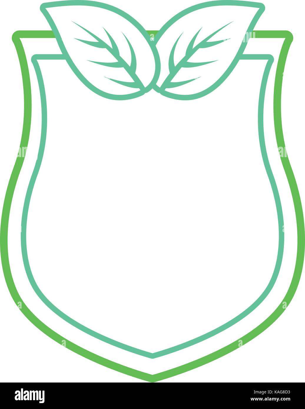 shield with leaves vector illustration Stock Vector Image & Art - Alamy