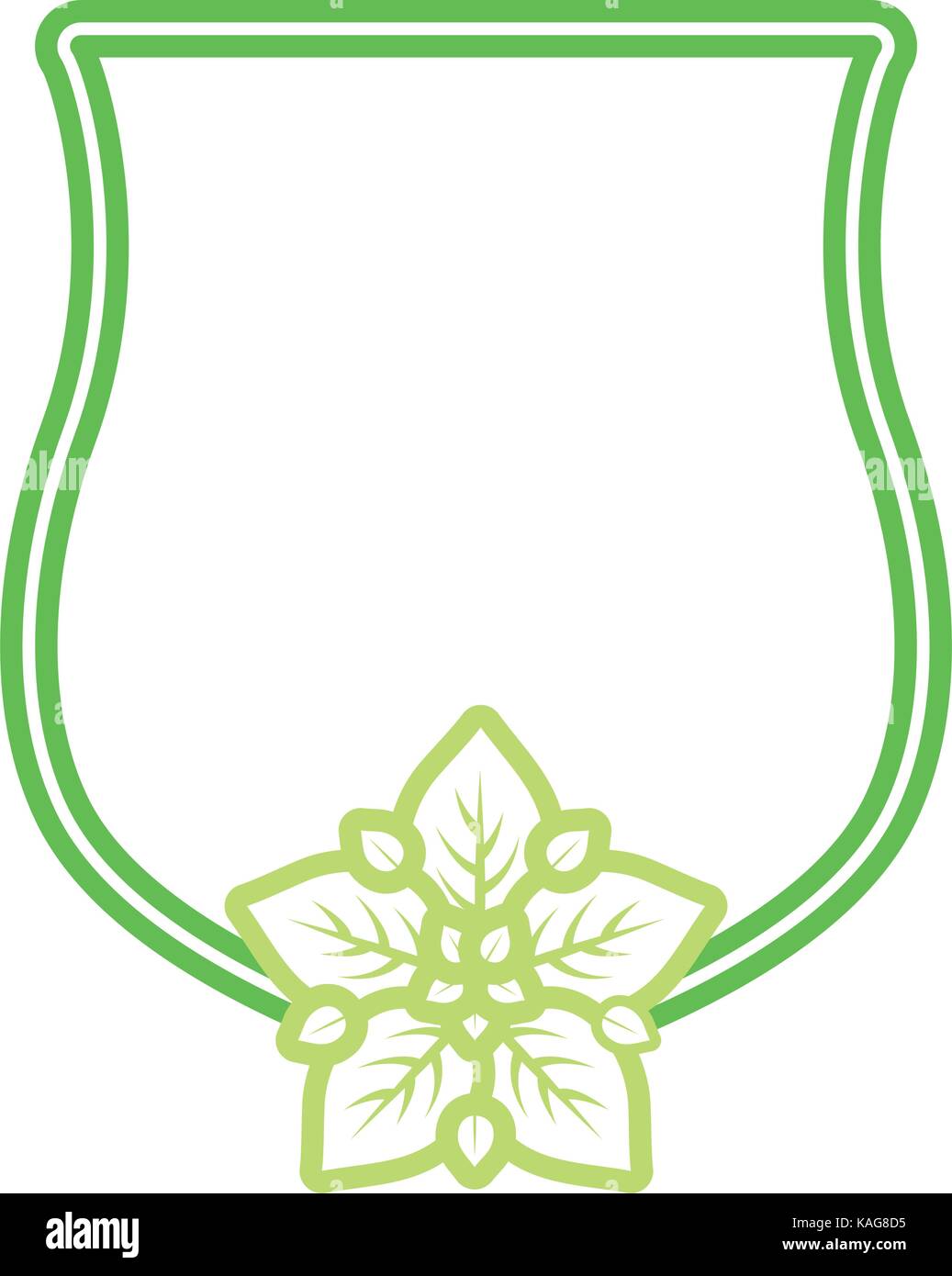 shield with leaves vector illustration Stock Vector Image & Art - Alamy