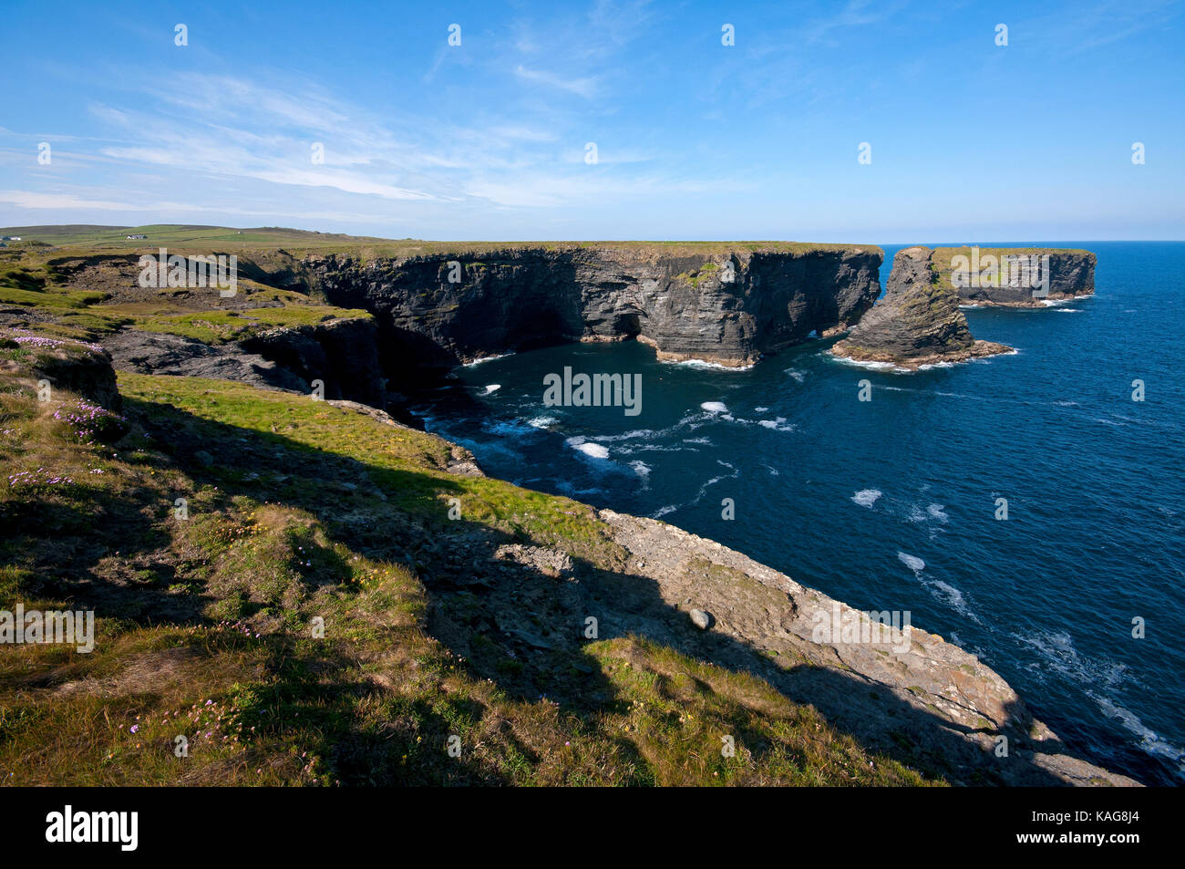 Rugged cliffs near Kilkee, County Clare, Wild Atlantic Way, Ireland ...