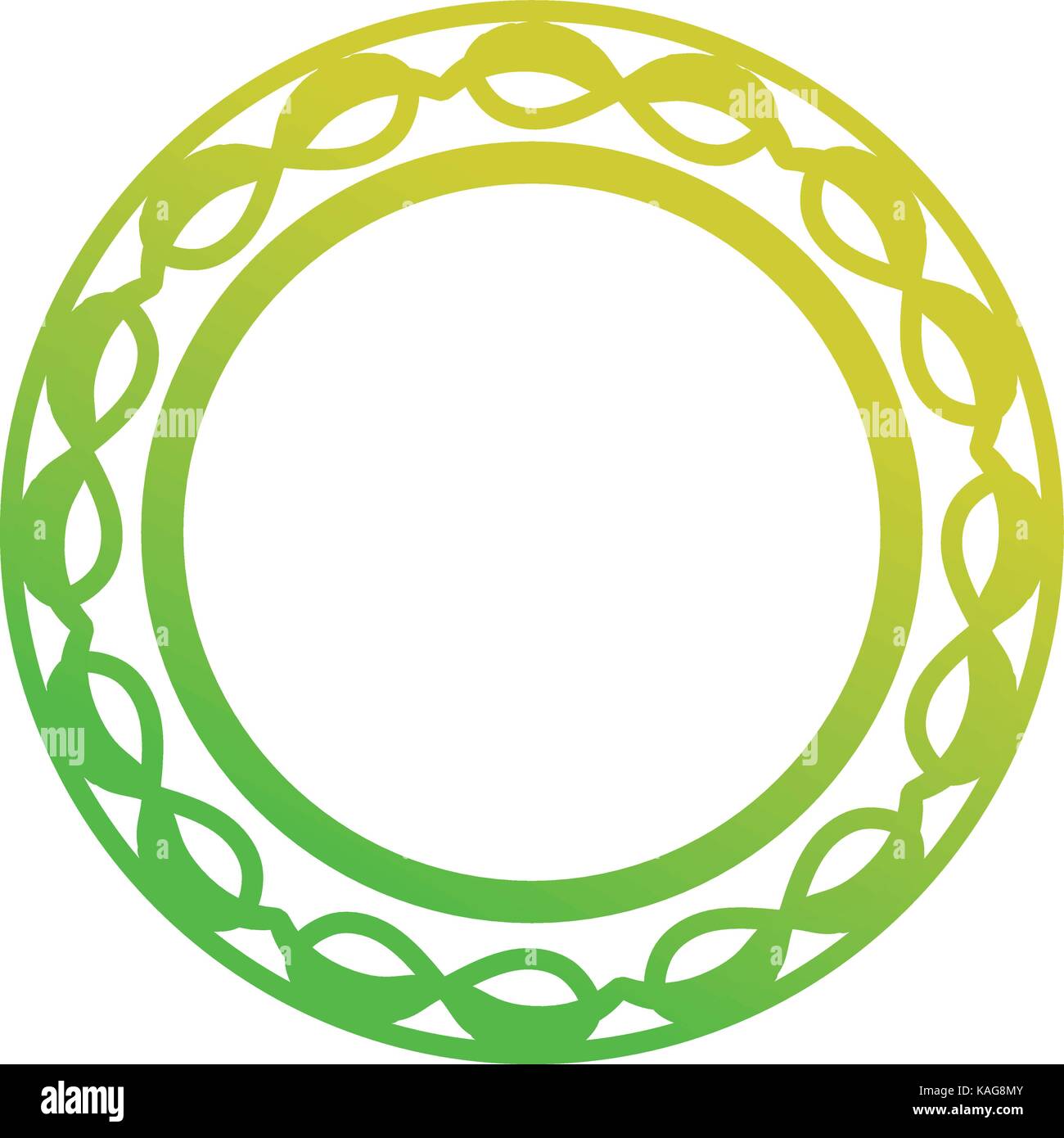 round leaves frame vector illustration Stock Vector Image & Art - Alamy