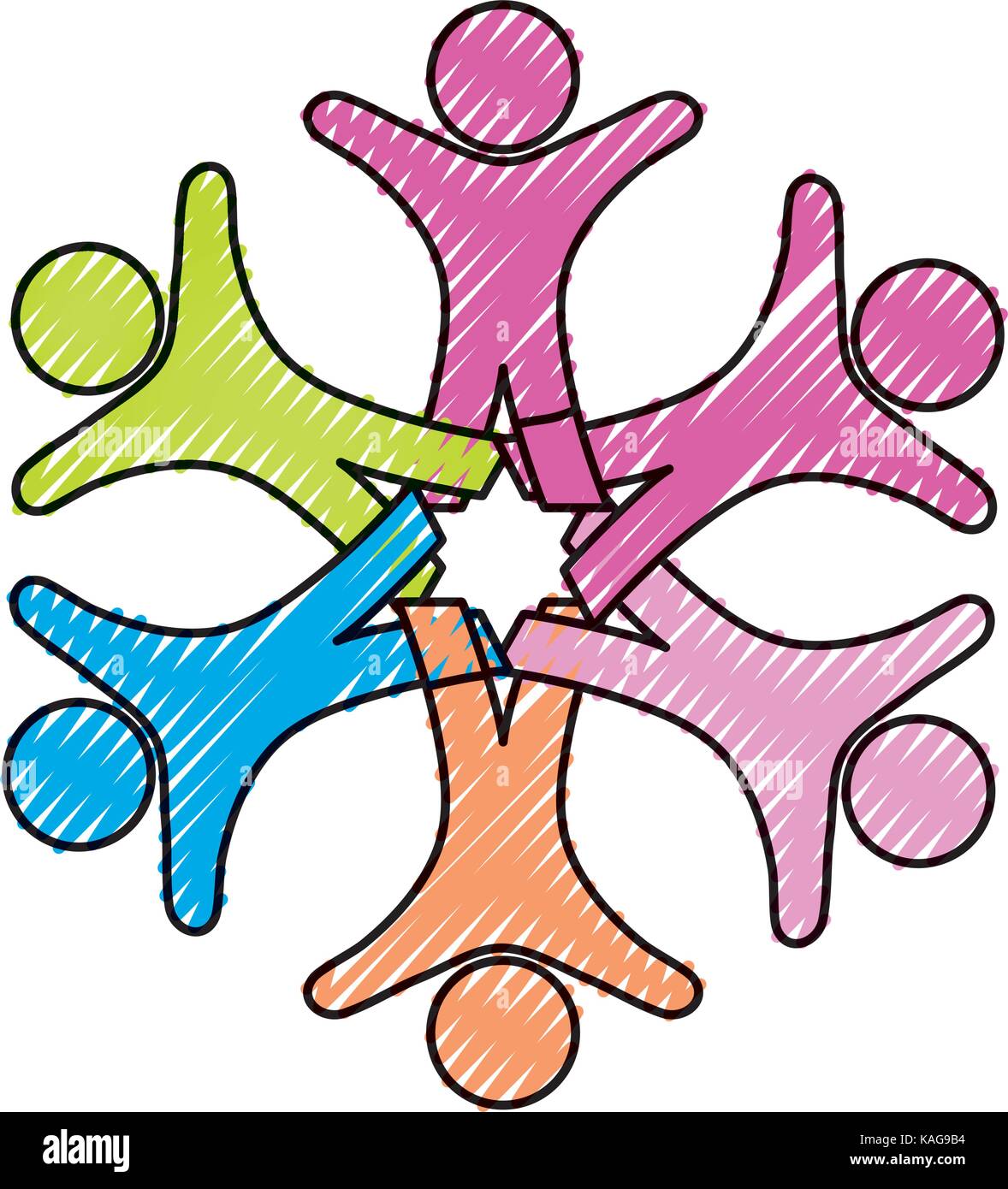 pictogram people doodle vector illustration Stock Vector Image & Art ...