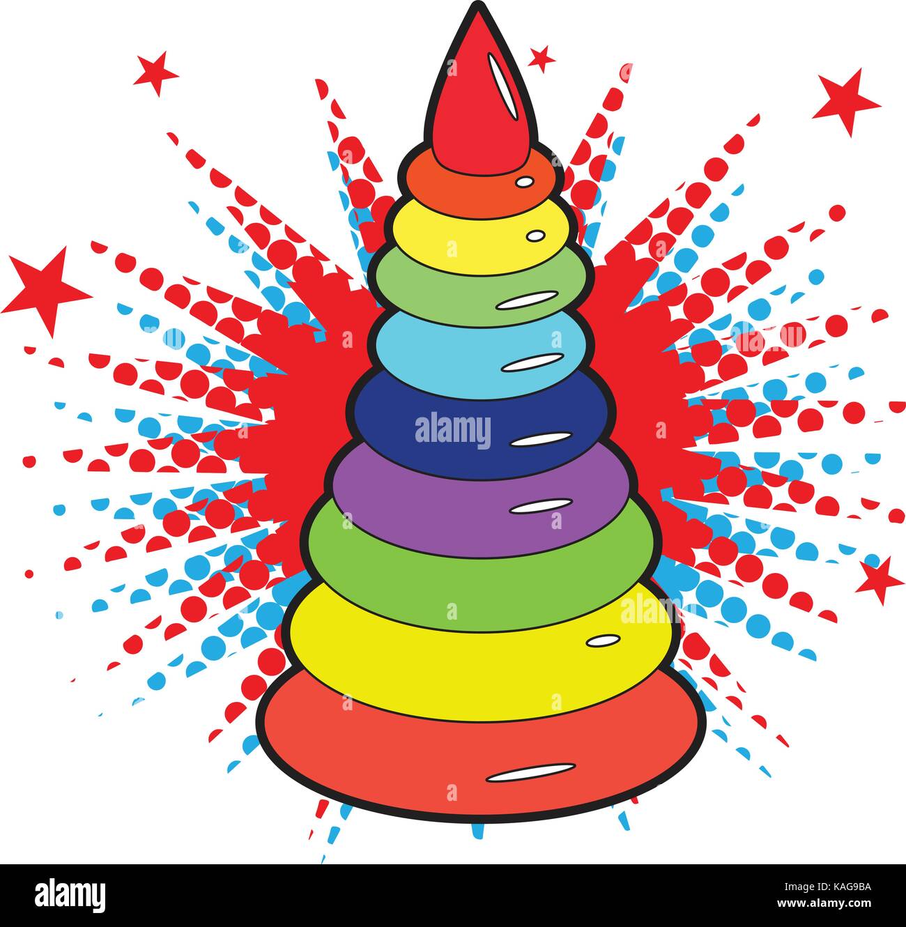 Pyramid stack toy Stock Vector Image & Art - Alamy
