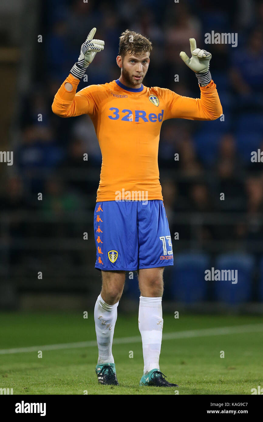 Leeds United goalkeeper Felix Wiedwald Stock Photo - Alamy