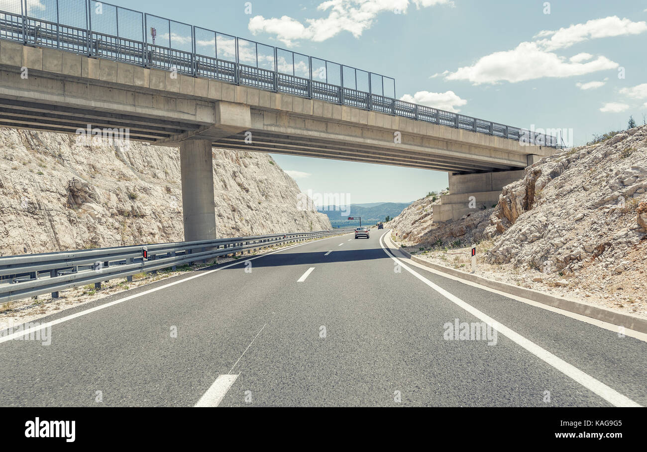 Bridge over a highway Stock Photo - Alamy