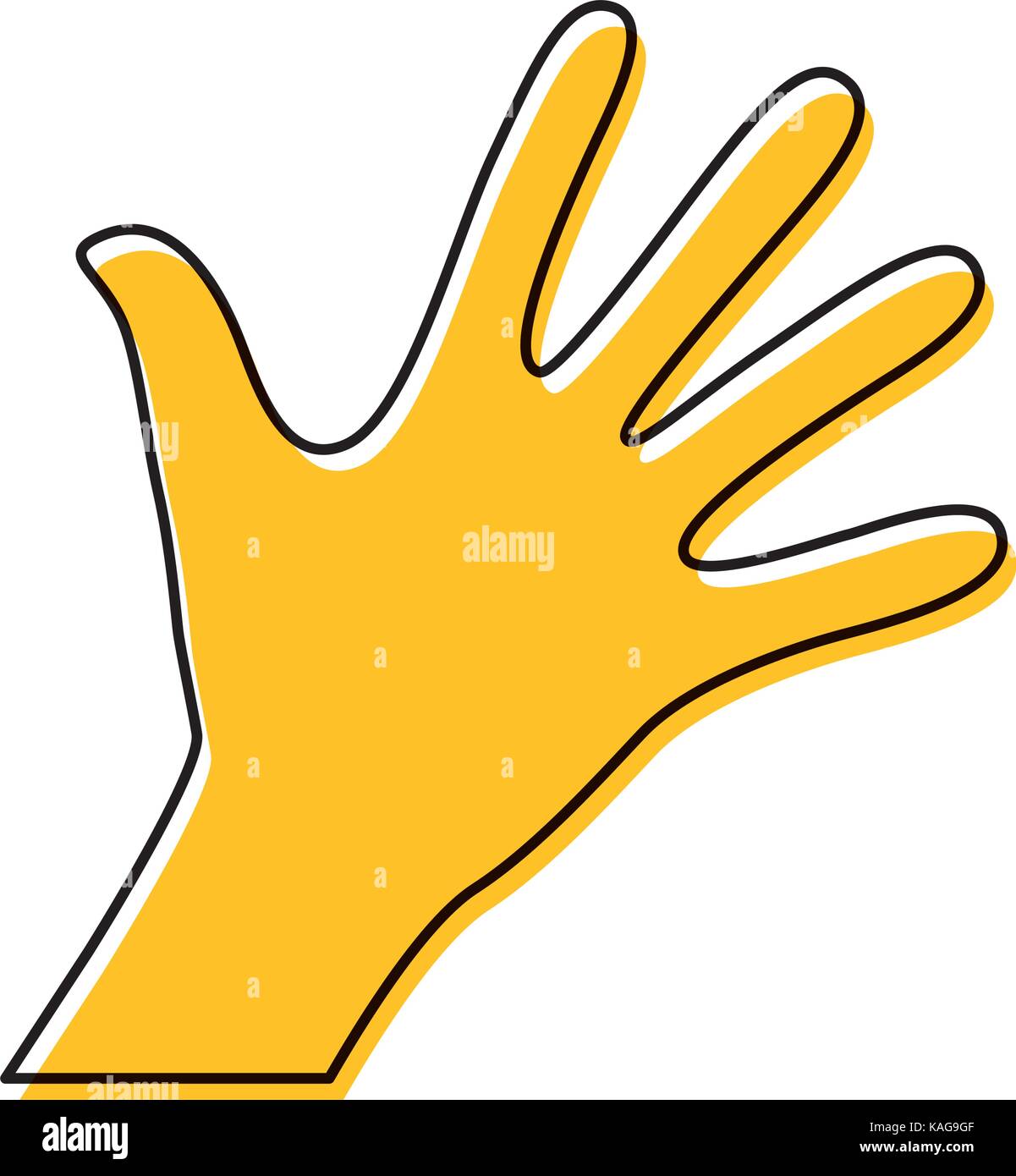 pictogram hand vector illustration Stock Vector Image & Art - Alamy
