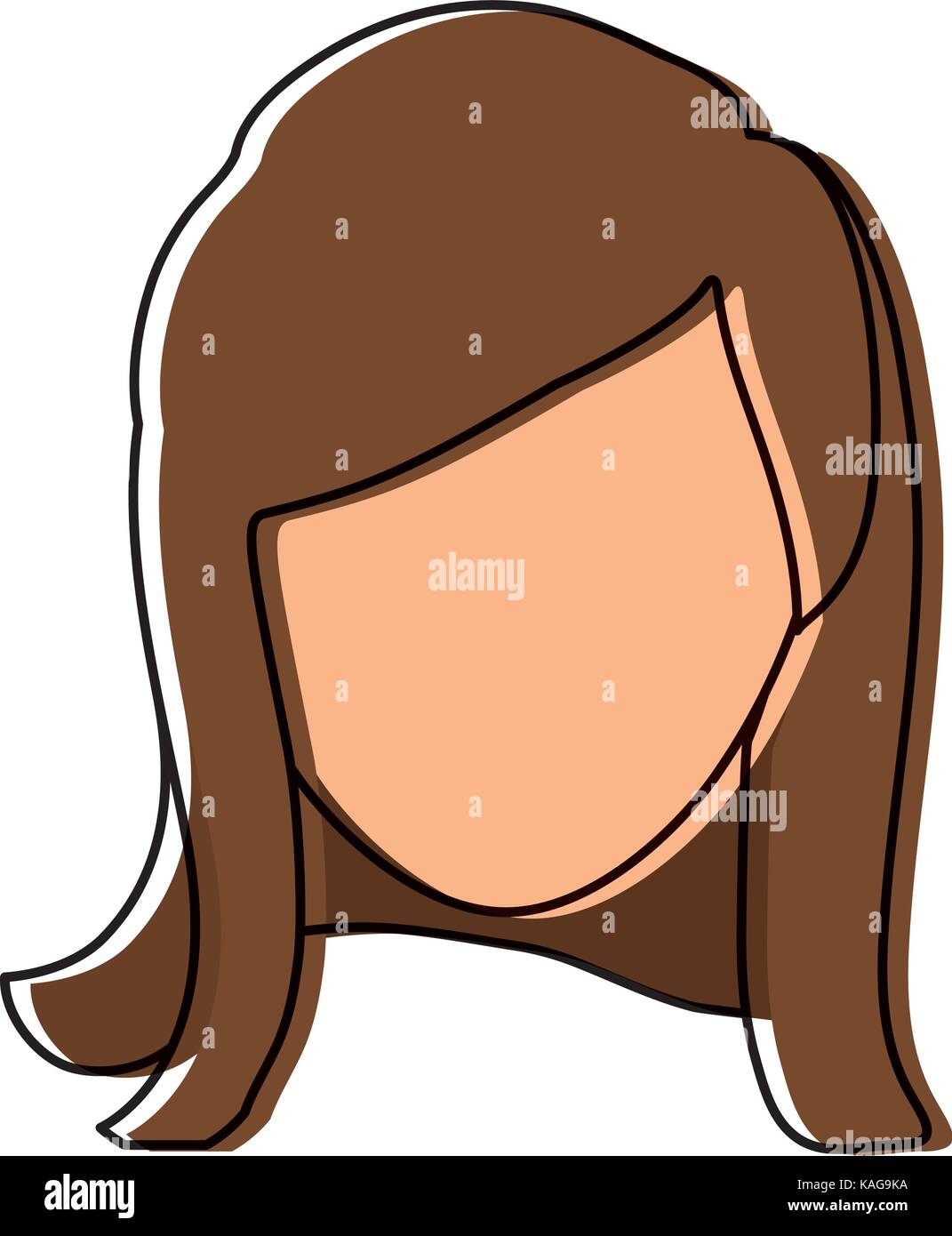 woman head vector illustration Stock Vector Image & Art - Alamy