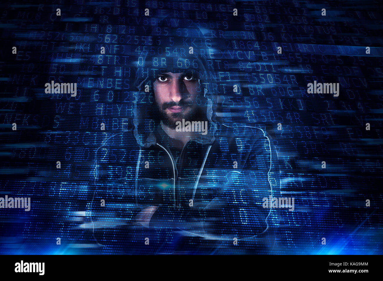 Hidden identity of a hacker Stock Photo - Alamy