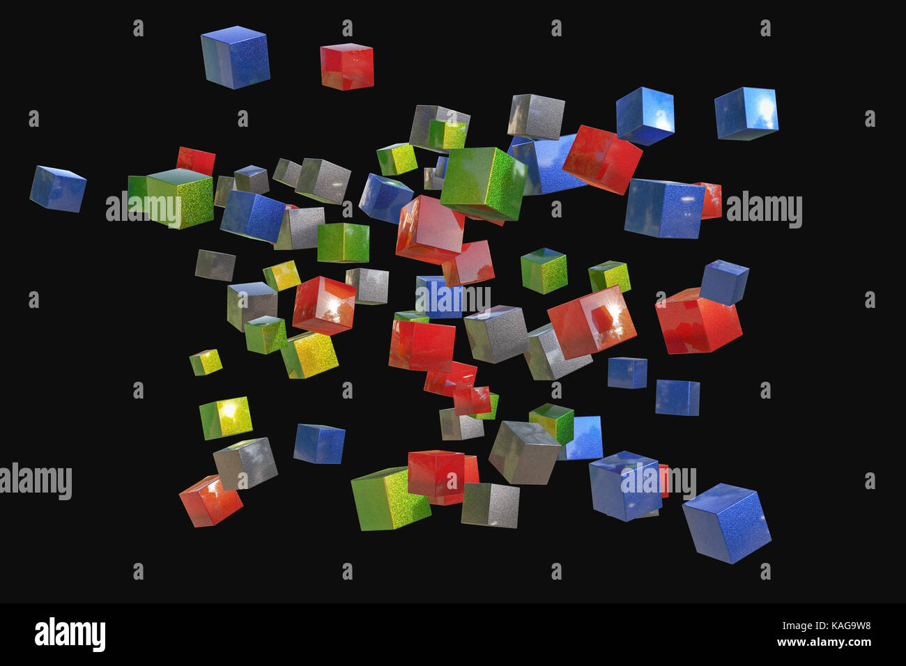 many colorful cubes Stock Photo - Alamy