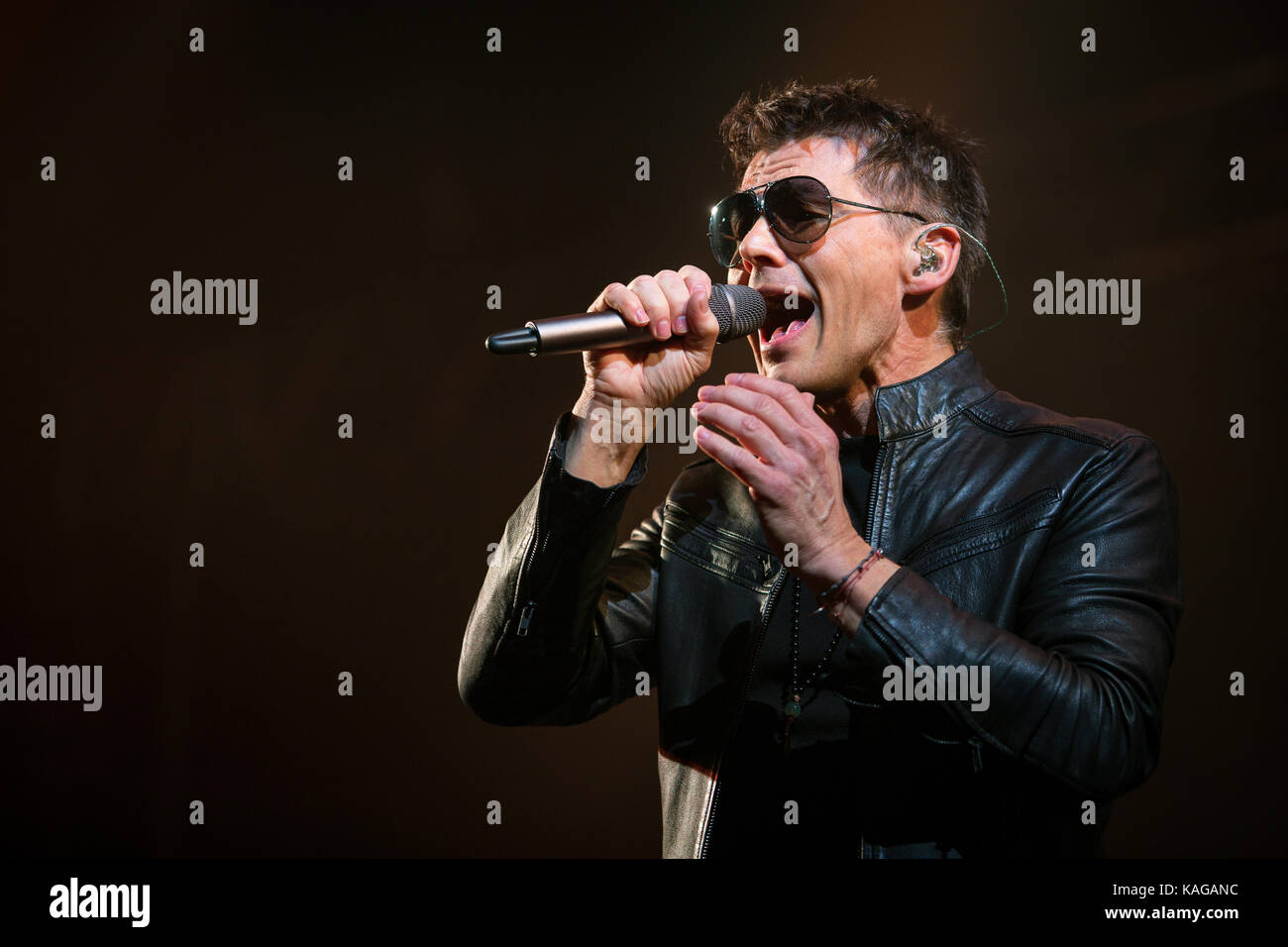 The Norwegian pop-rock group A-ha performs a live concert at Oslo ...