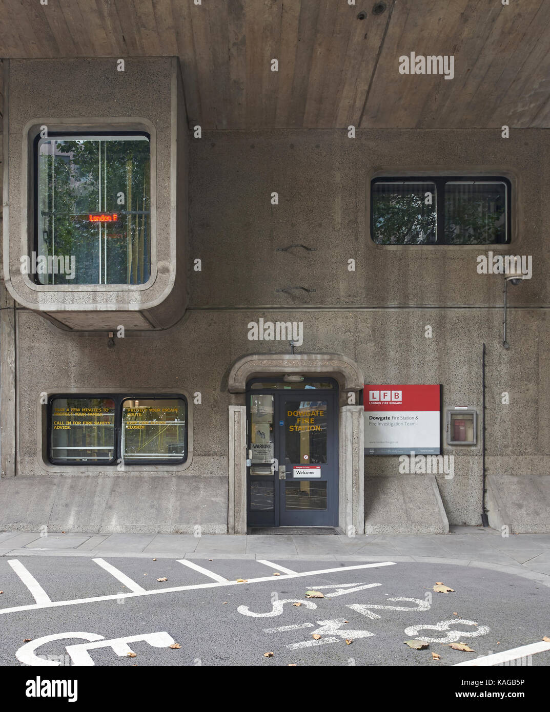 Dowgate Fire Station designed by Hubbard Ford & Partners, 1975, London ...