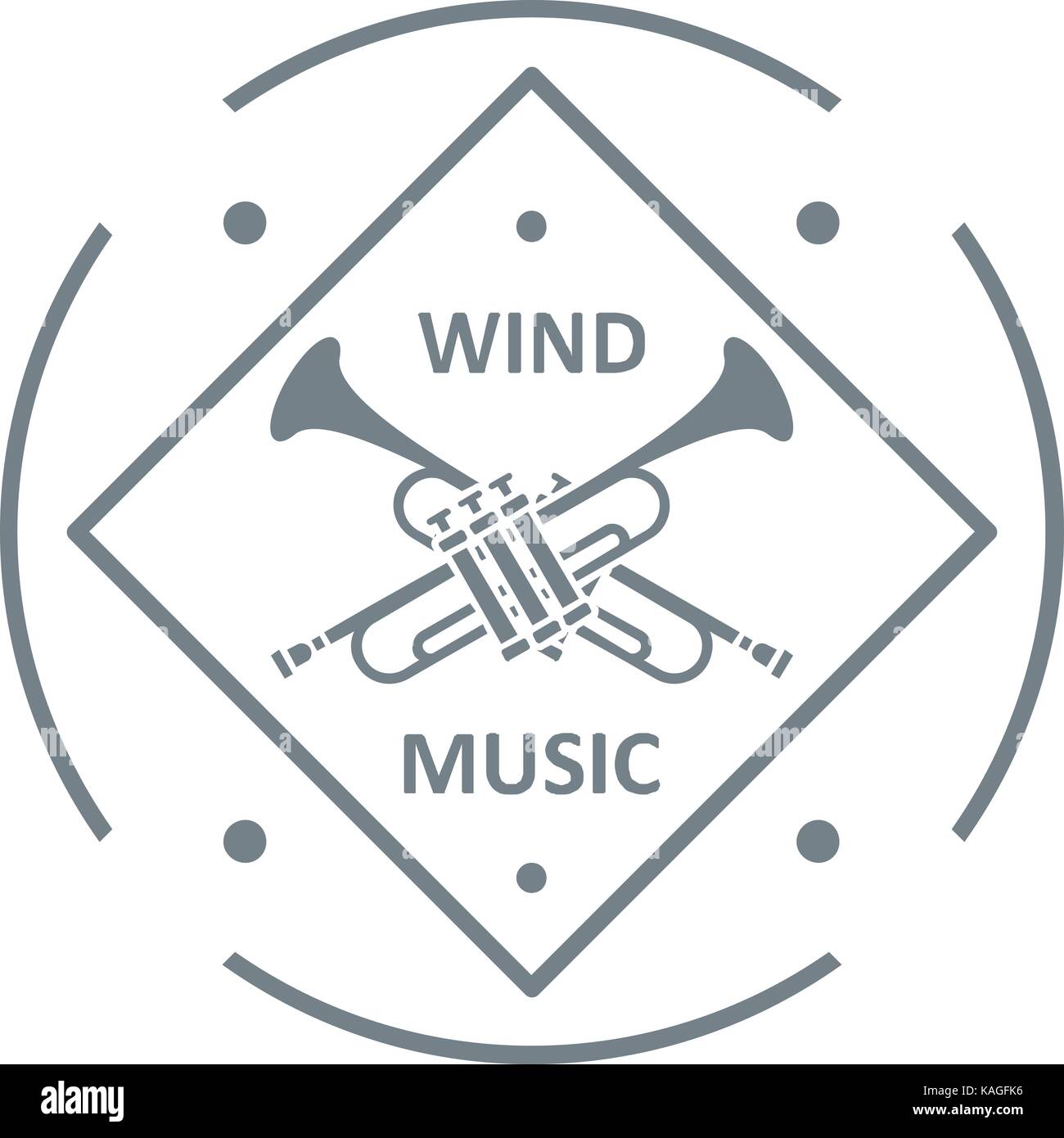 Musical trumpet logo, simple gray style Stock Vector Image & Art - Alamy