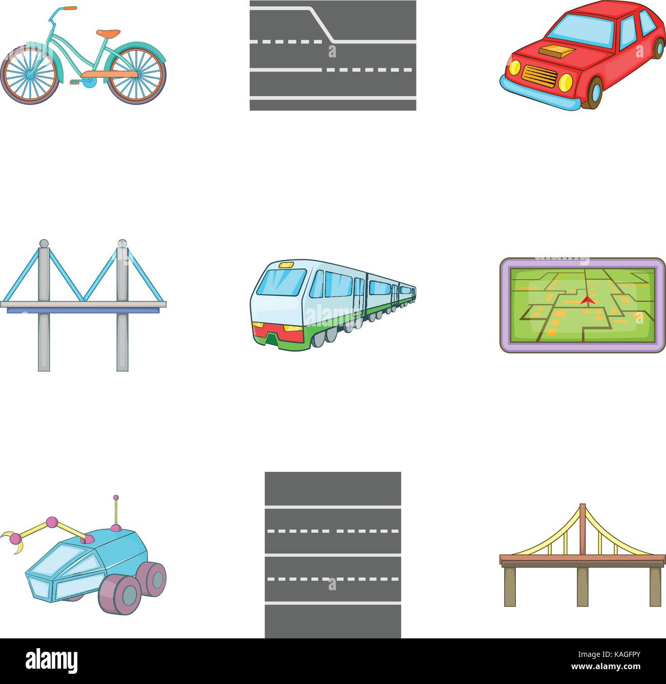 Heading icons set, cartoon style Stock Vector Image & Art - Alamy