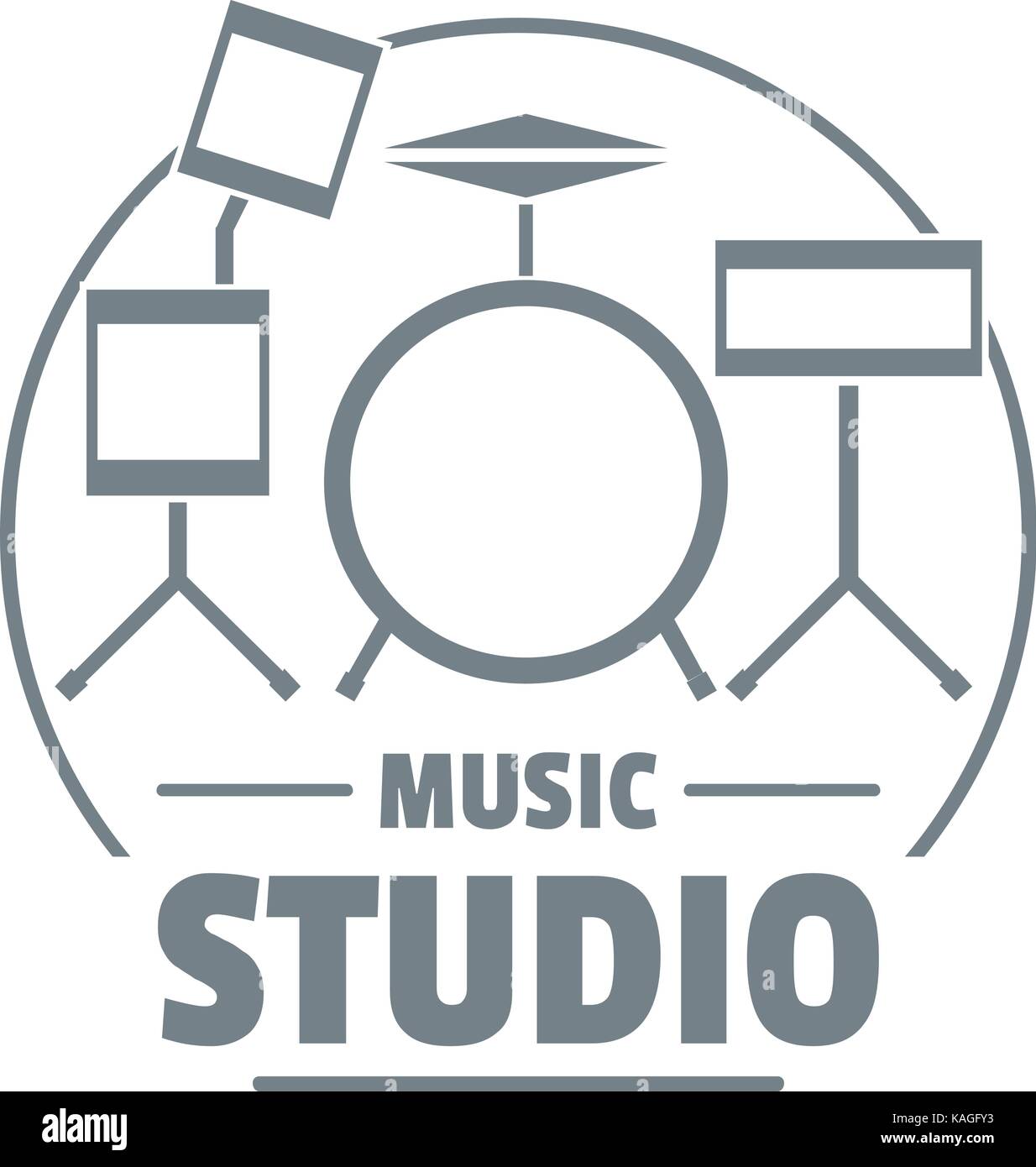 Drum kit logo, simple gray style Stock Vector Image & Art - Alamy
