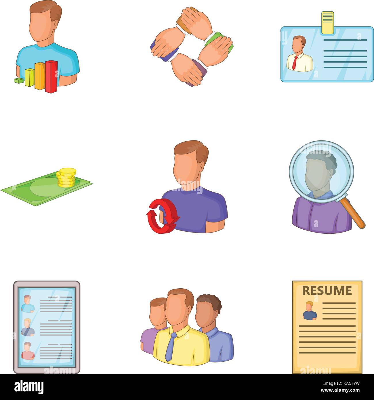 Expert icons set, cartoon style Stock Vector Image & Art - Alamy