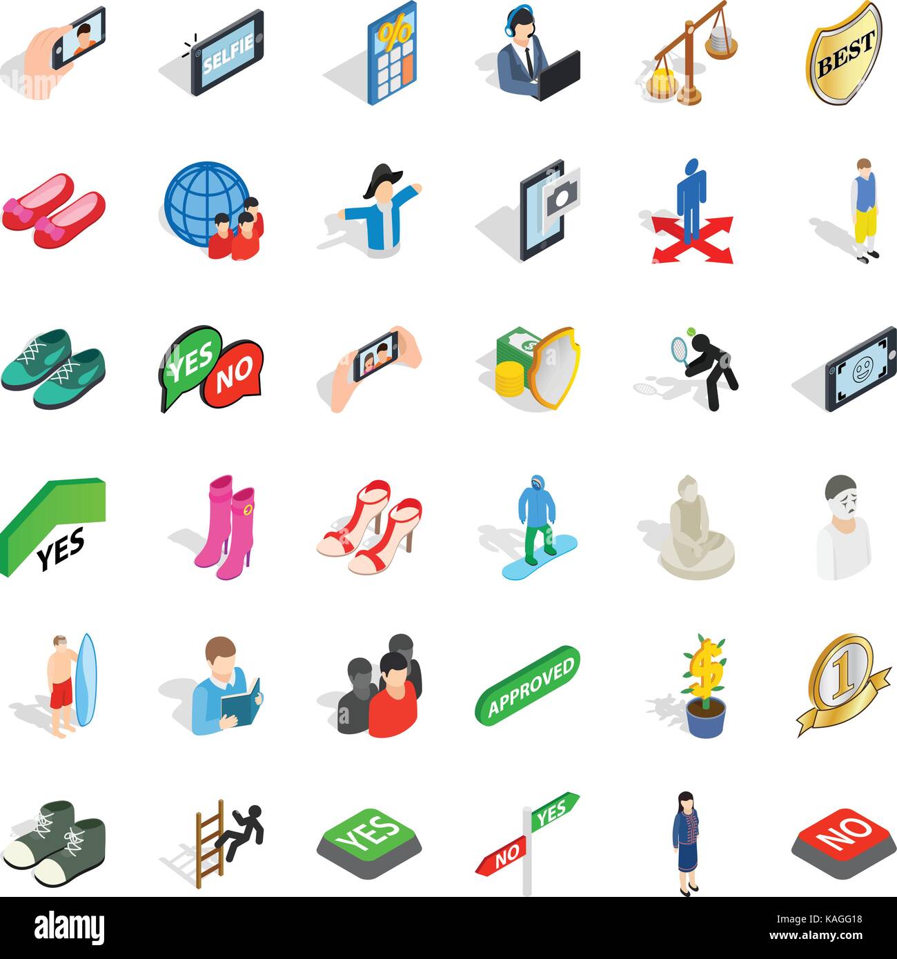 Avatar icons set, isometric style Stock Vector Image & Art - Alamy