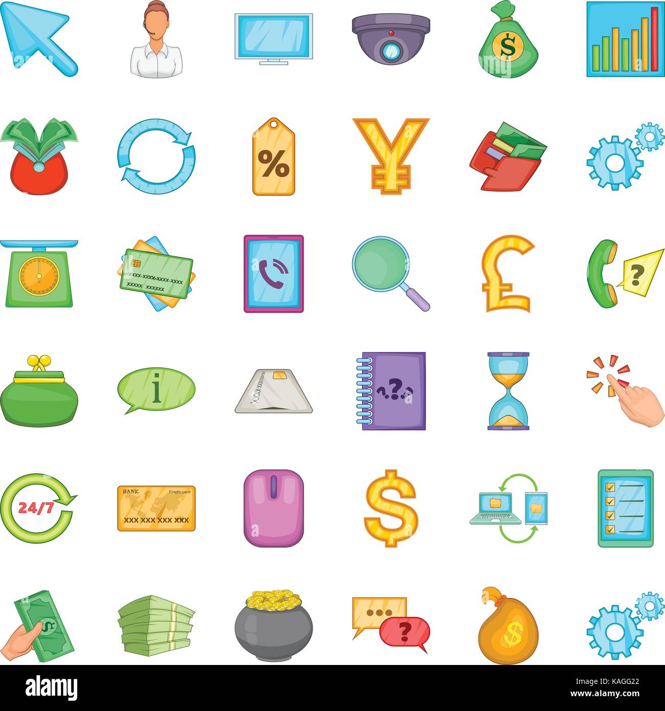 Currency icons set, cartoon style Stock Vector Image & Art - Alamy