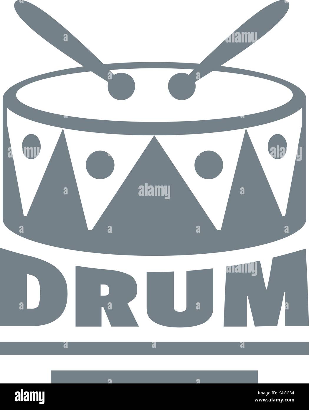 Drum logo, simple gray style Stock Vector Image & Art - Alamy