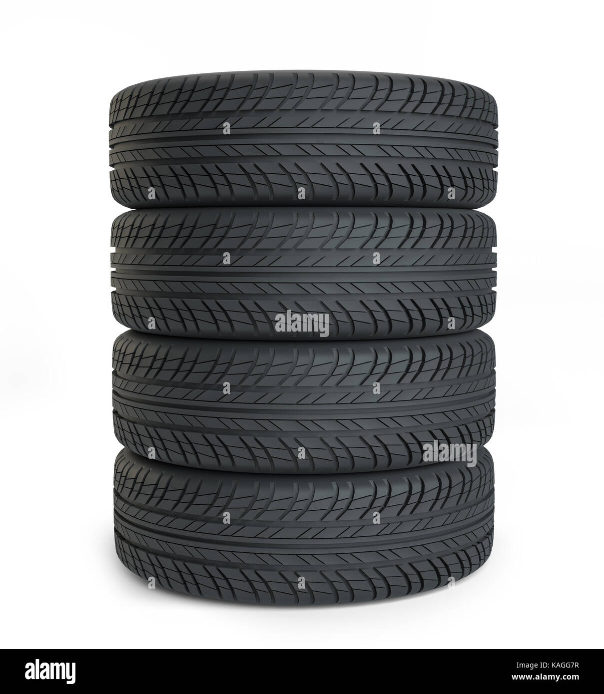 Stack of wheels on white Stock Photo - Alamy