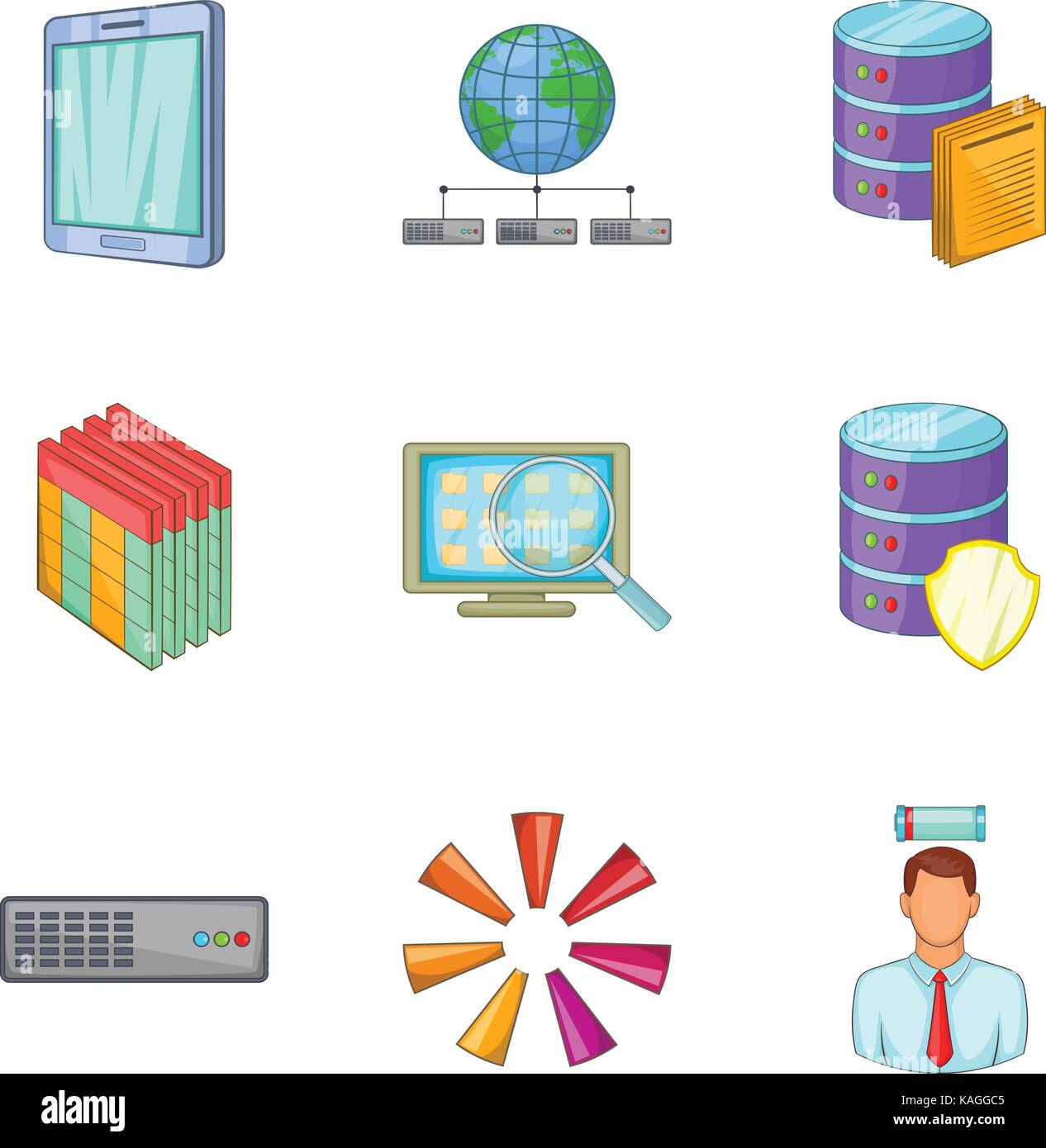 Sale of information icons set, cartoon style Stock Vector Image & Art ...