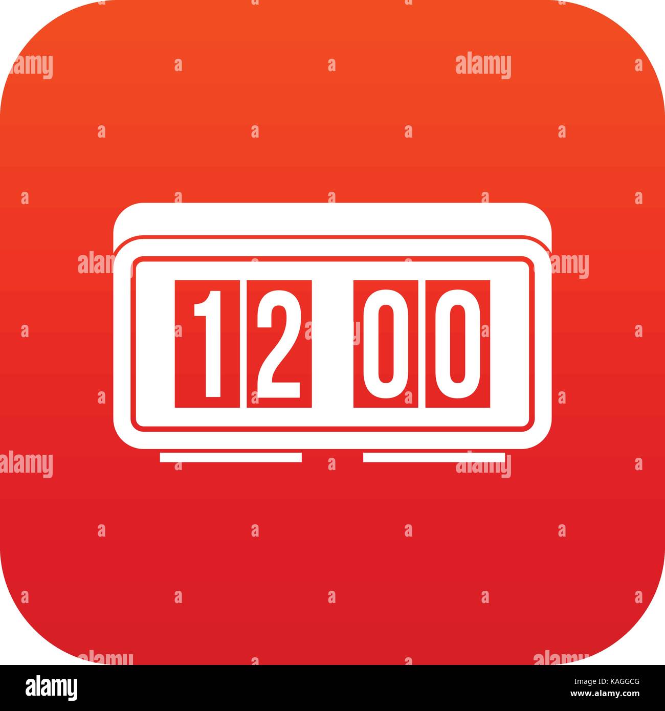 Watch icon digital red Stock Vector Image & Art - Alamy