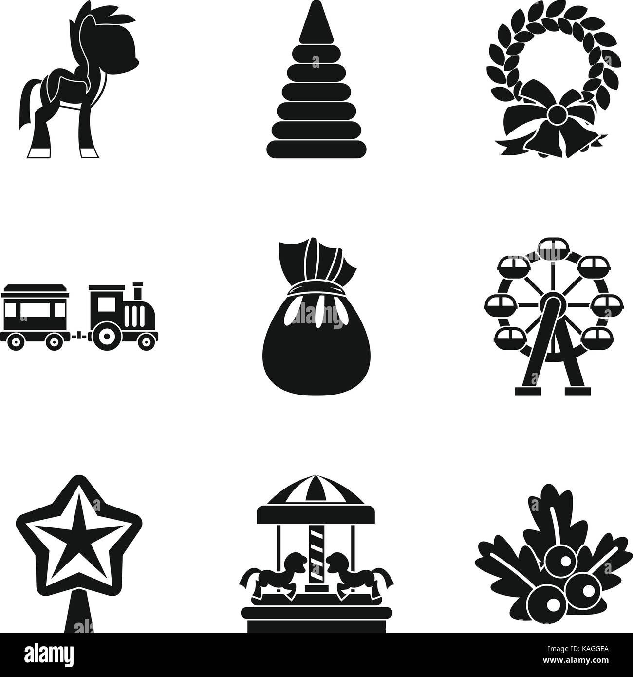 Children carousel icons set, simple style Stock Vector Image & Art - Alamy