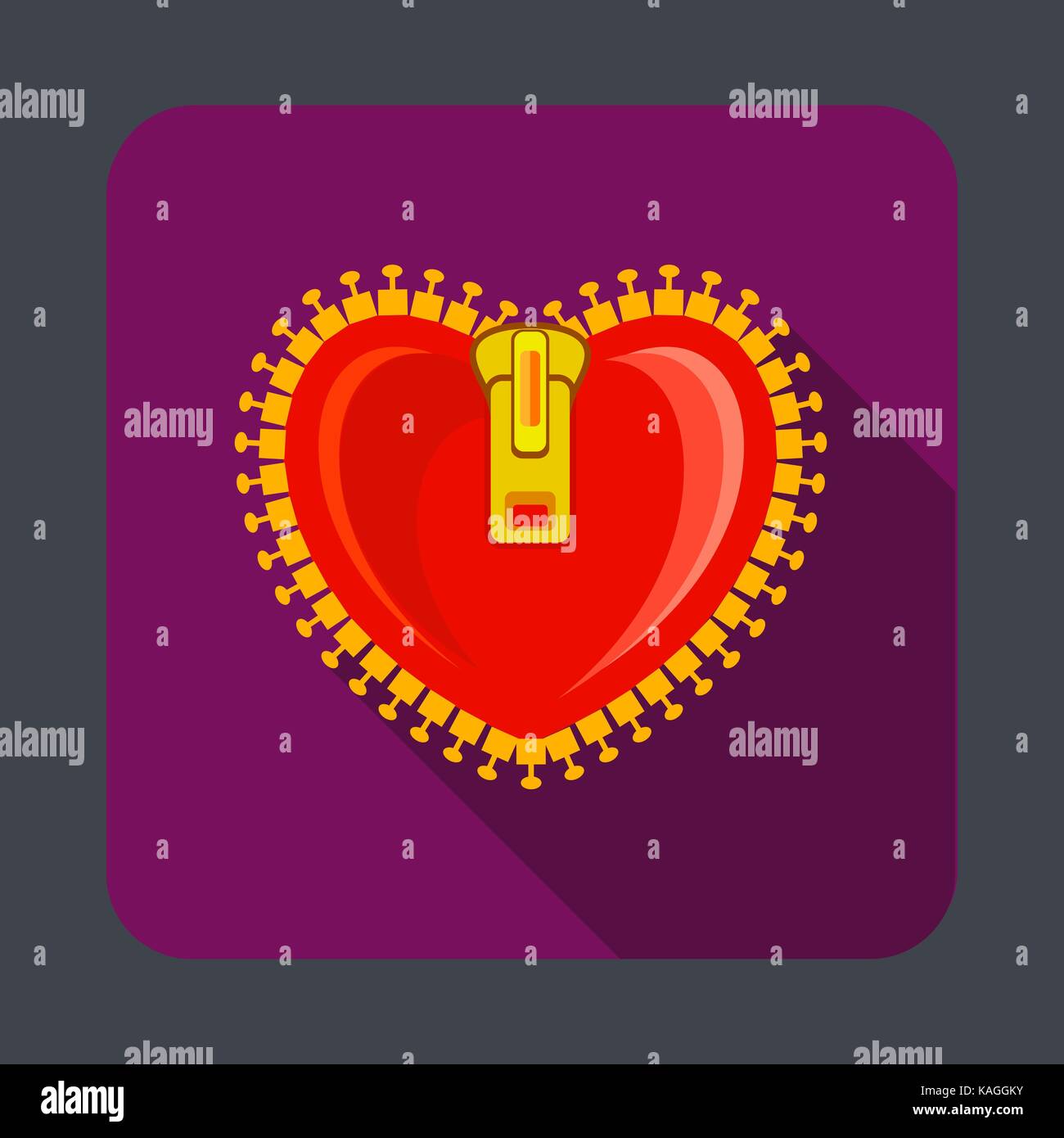 Heart zipper concept background, cartoon style Stock Vector Image & Art ...