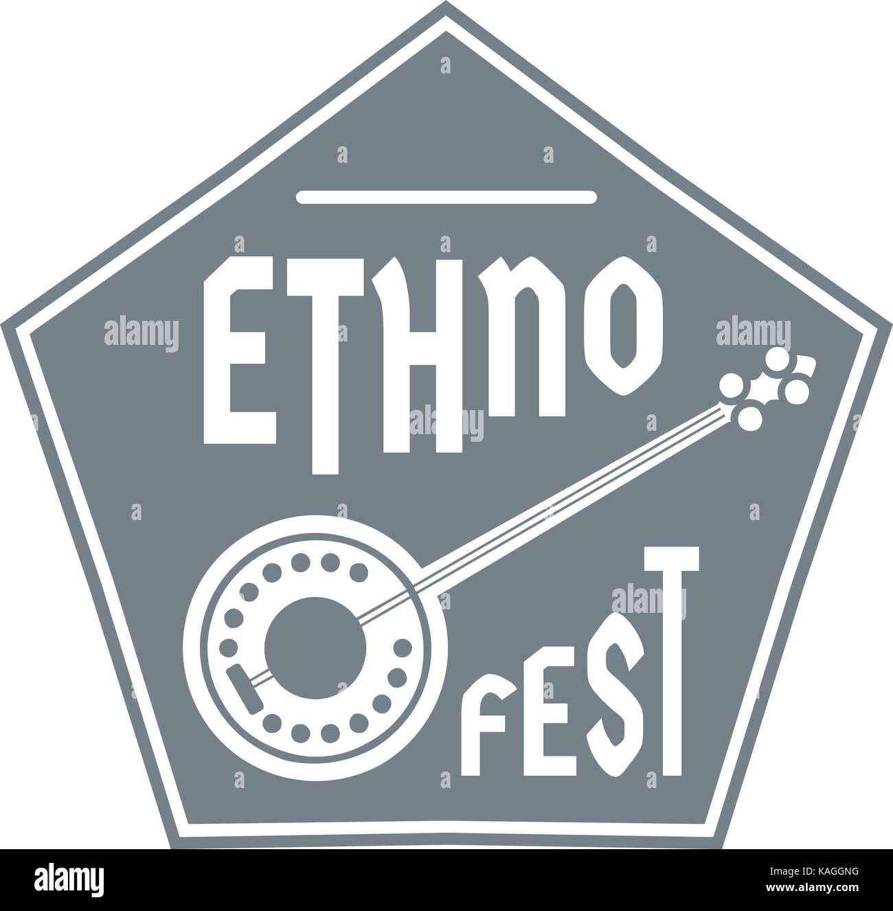 Banjo logo, simple gray style Stock Vector Image & Art - Alamy