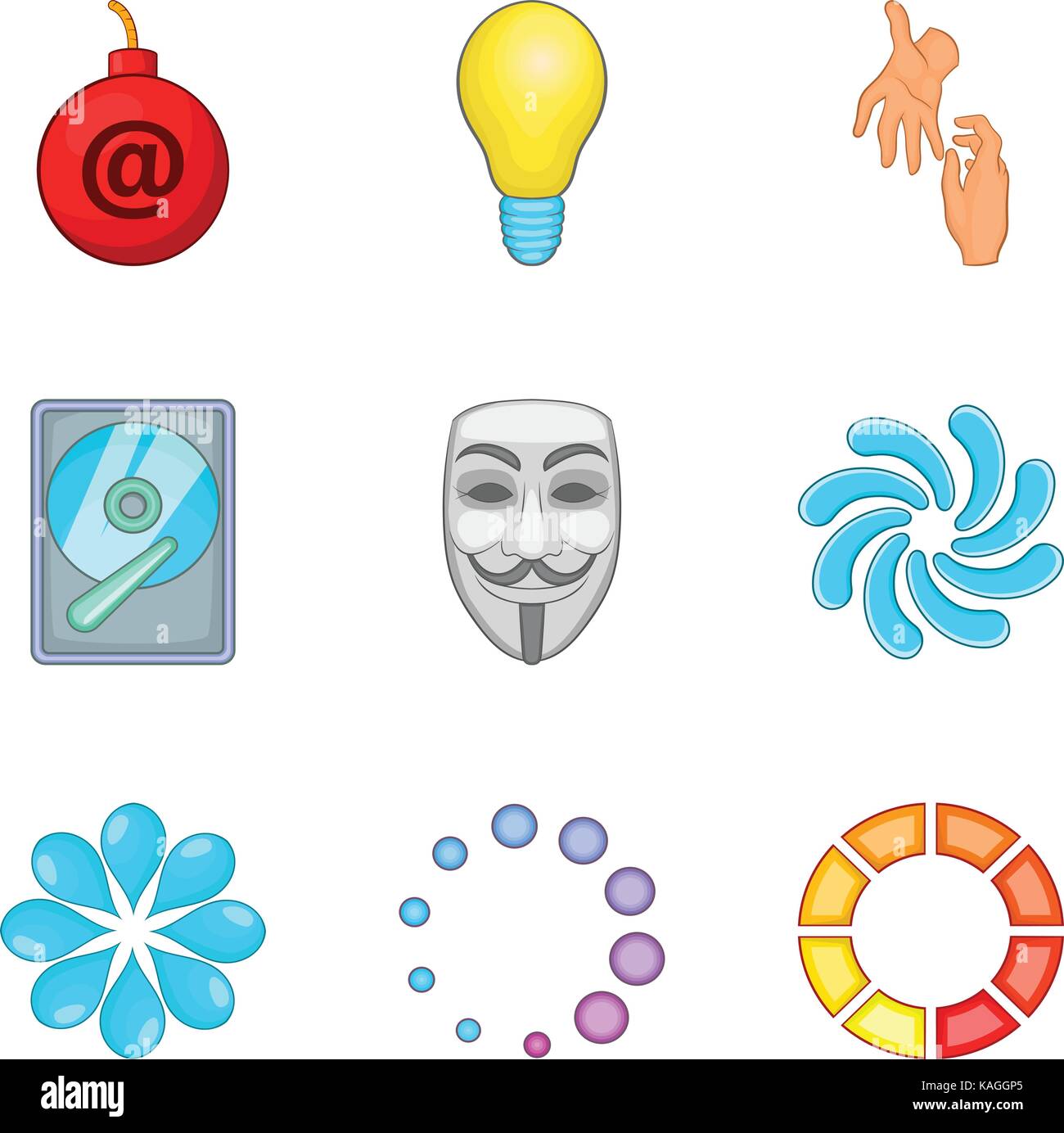 Business process icons set, cartoon style Stock Vector Image & Art - Alamy