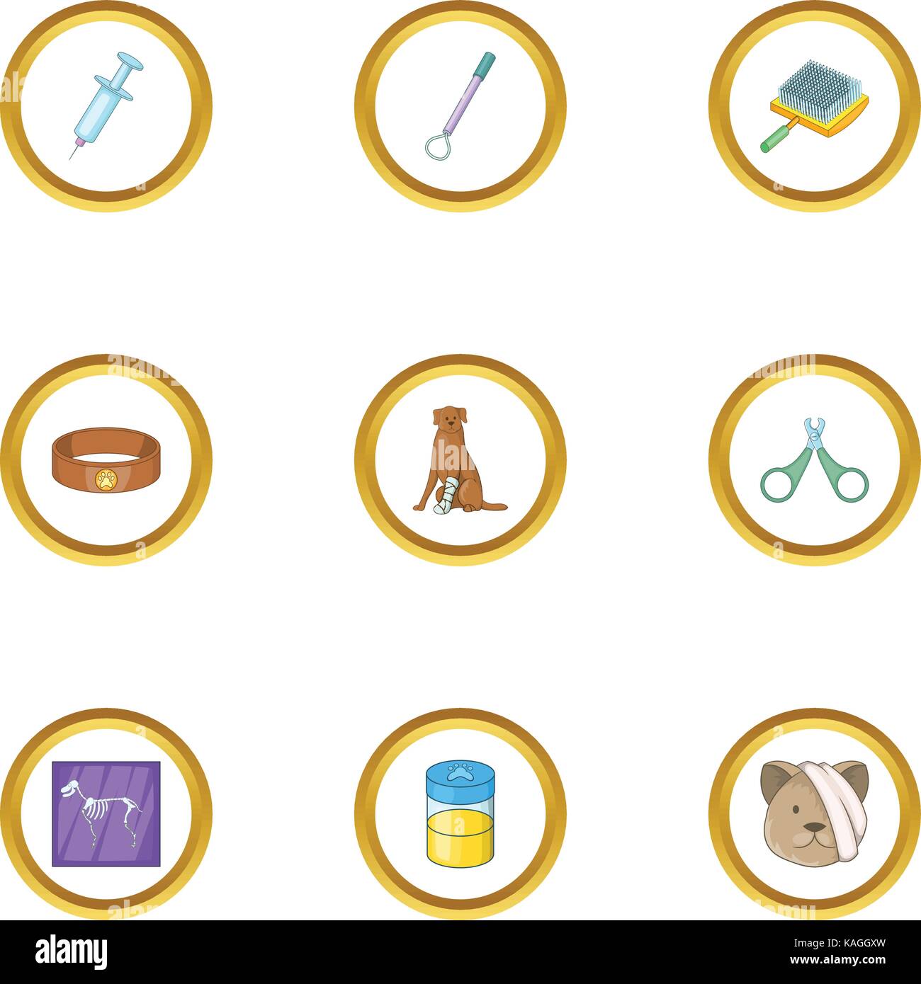 Veterinary clinic icons set, cartoon style Stock Vector Image & Art - Alamy