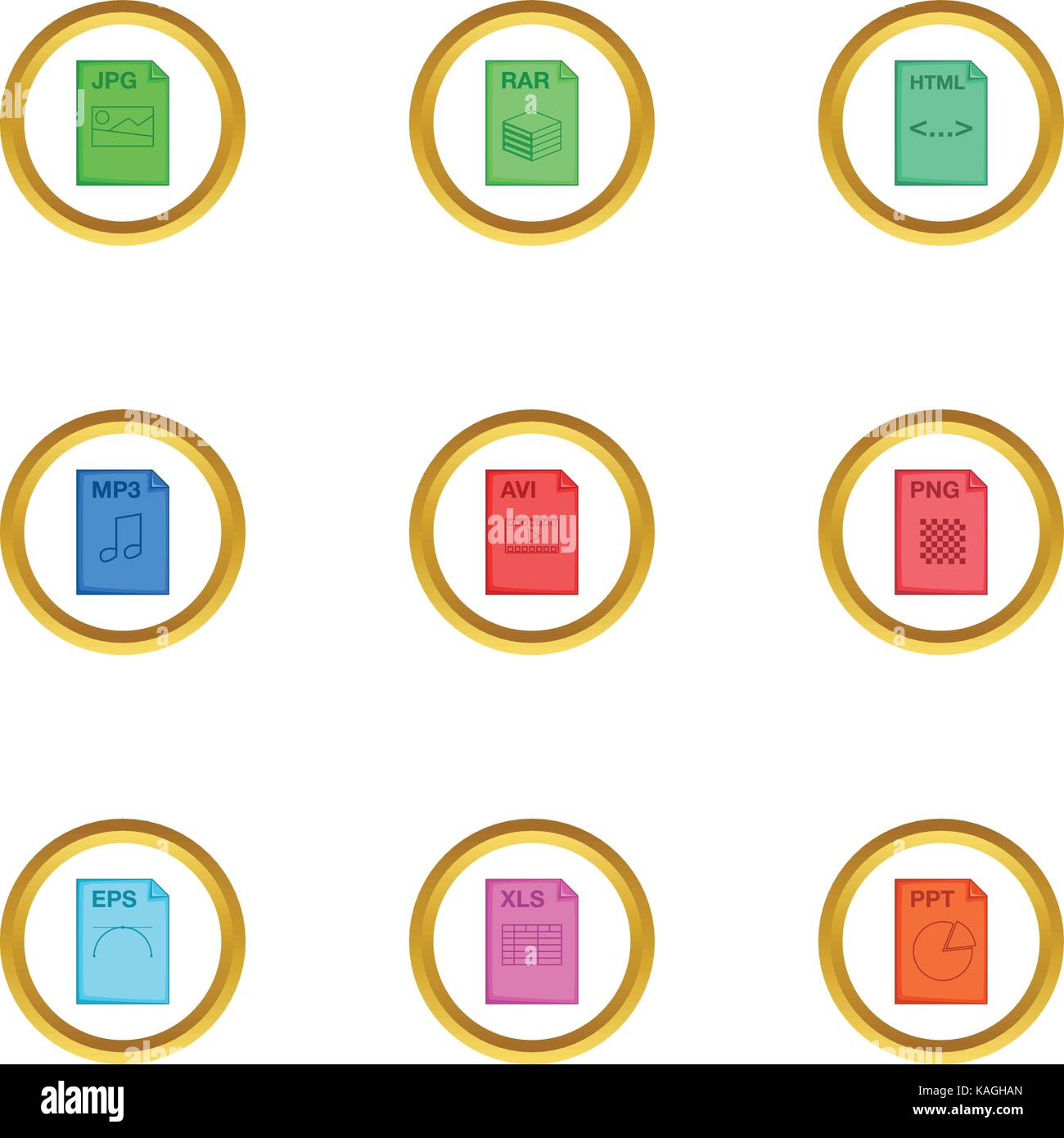 File extension icons set, cartoon style Stock Vector Image & Art - Alamy