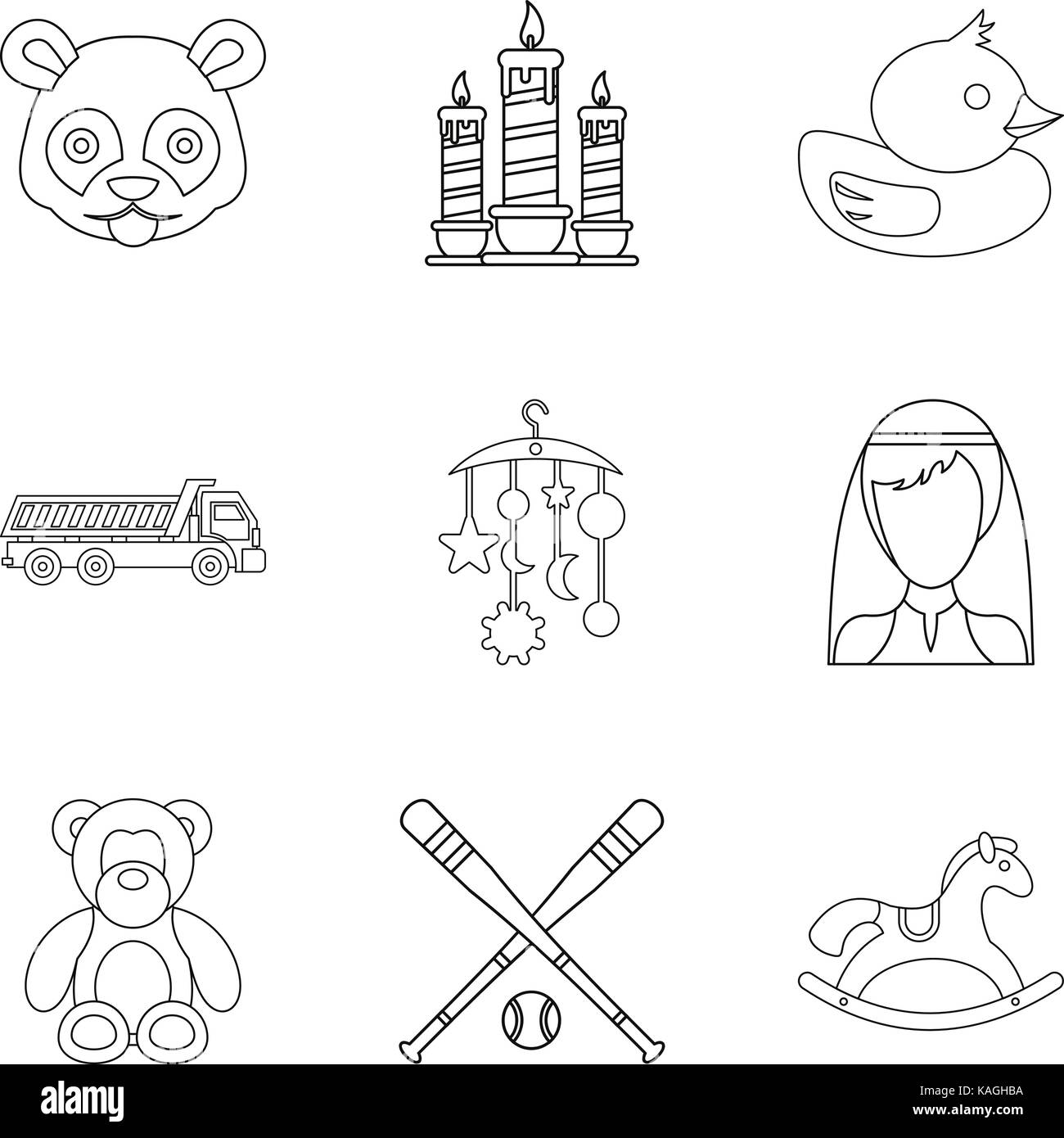 Protection icons set, outline style Stock Vector Image & Art - Alamy