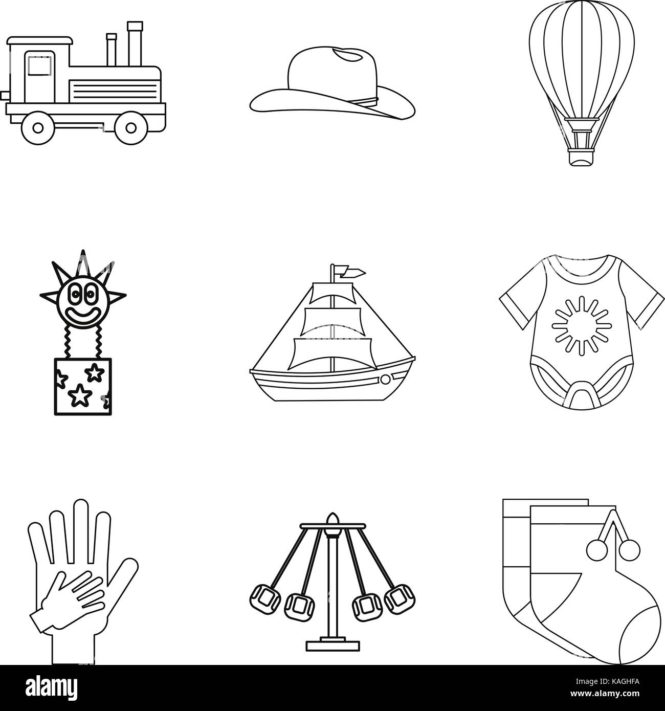 Patronage icons set, outline style Stock Vector Image & Art - Alamy