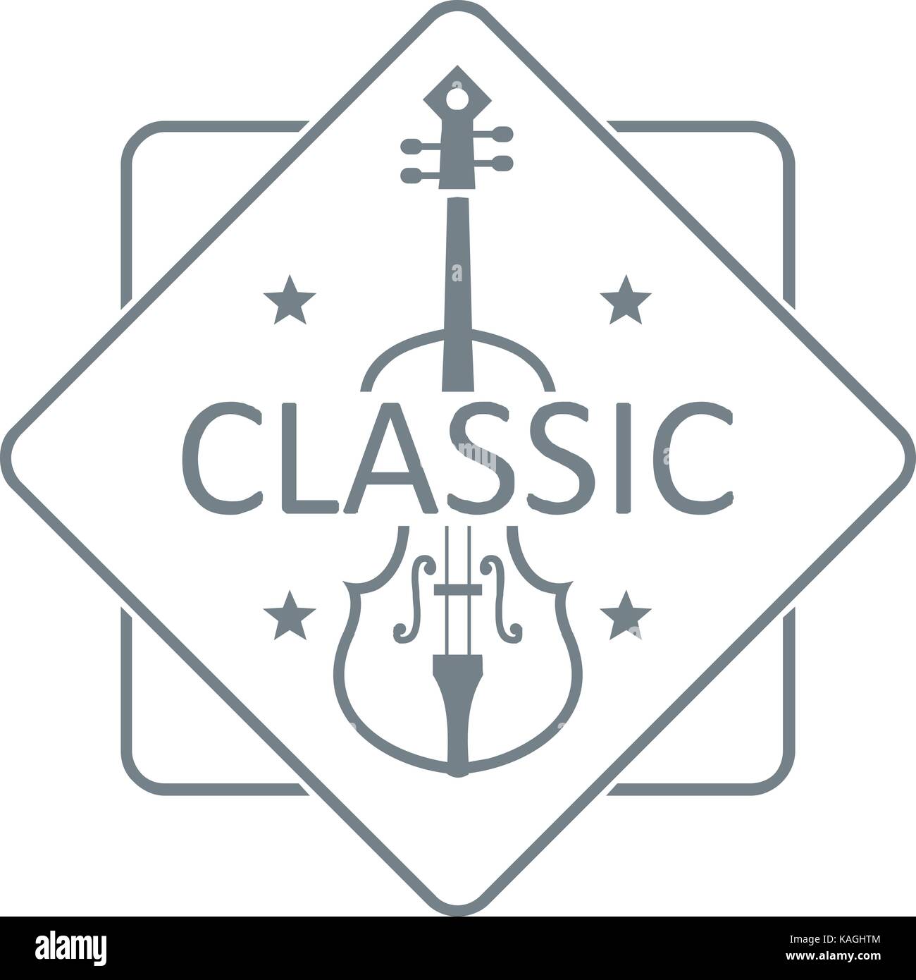 Violin logo, simple gray style Stock Vector Image & Art - Alamy