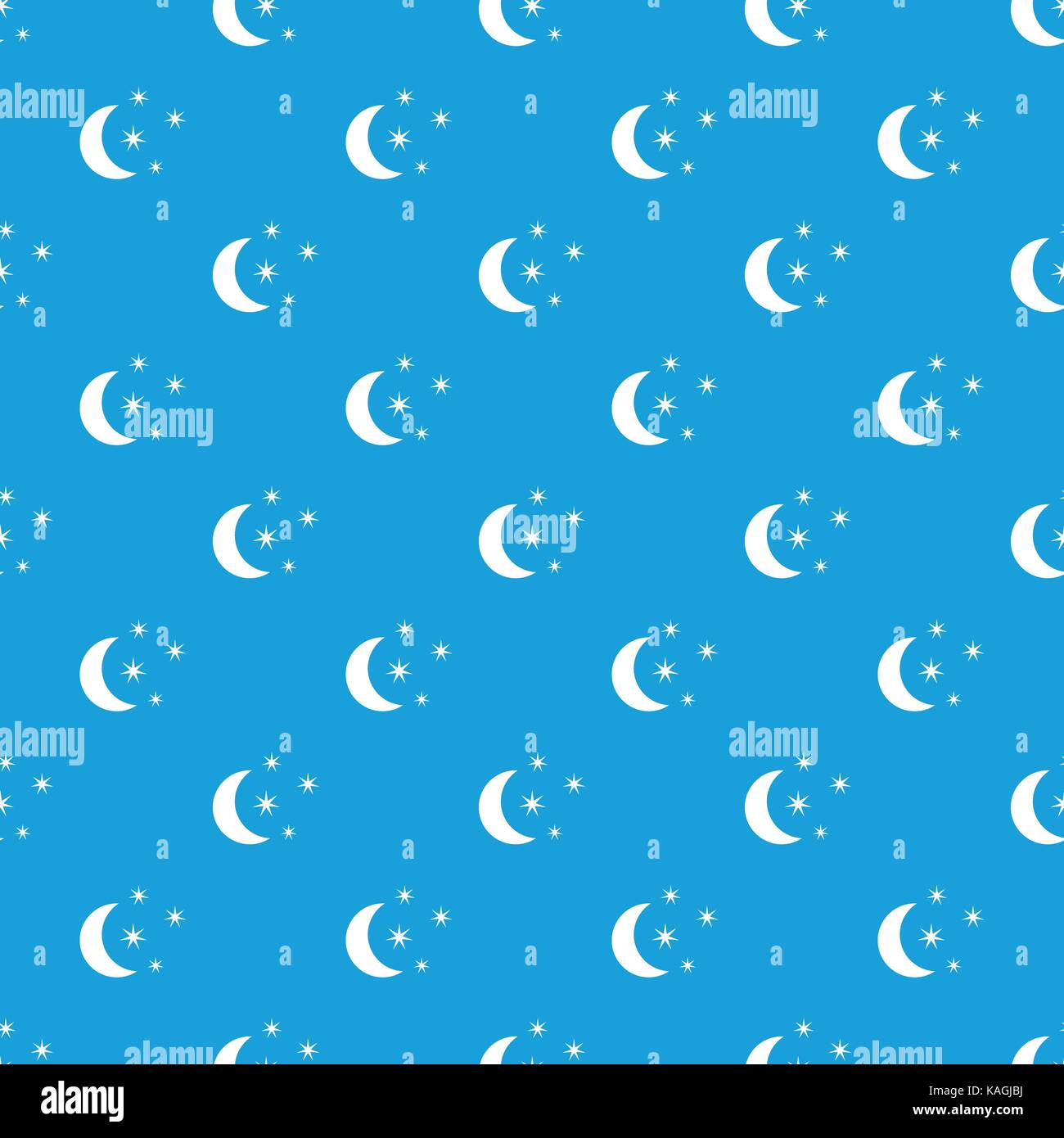 Moon and stars pattern seamless blue Stock Vector Image & Art - Alamy