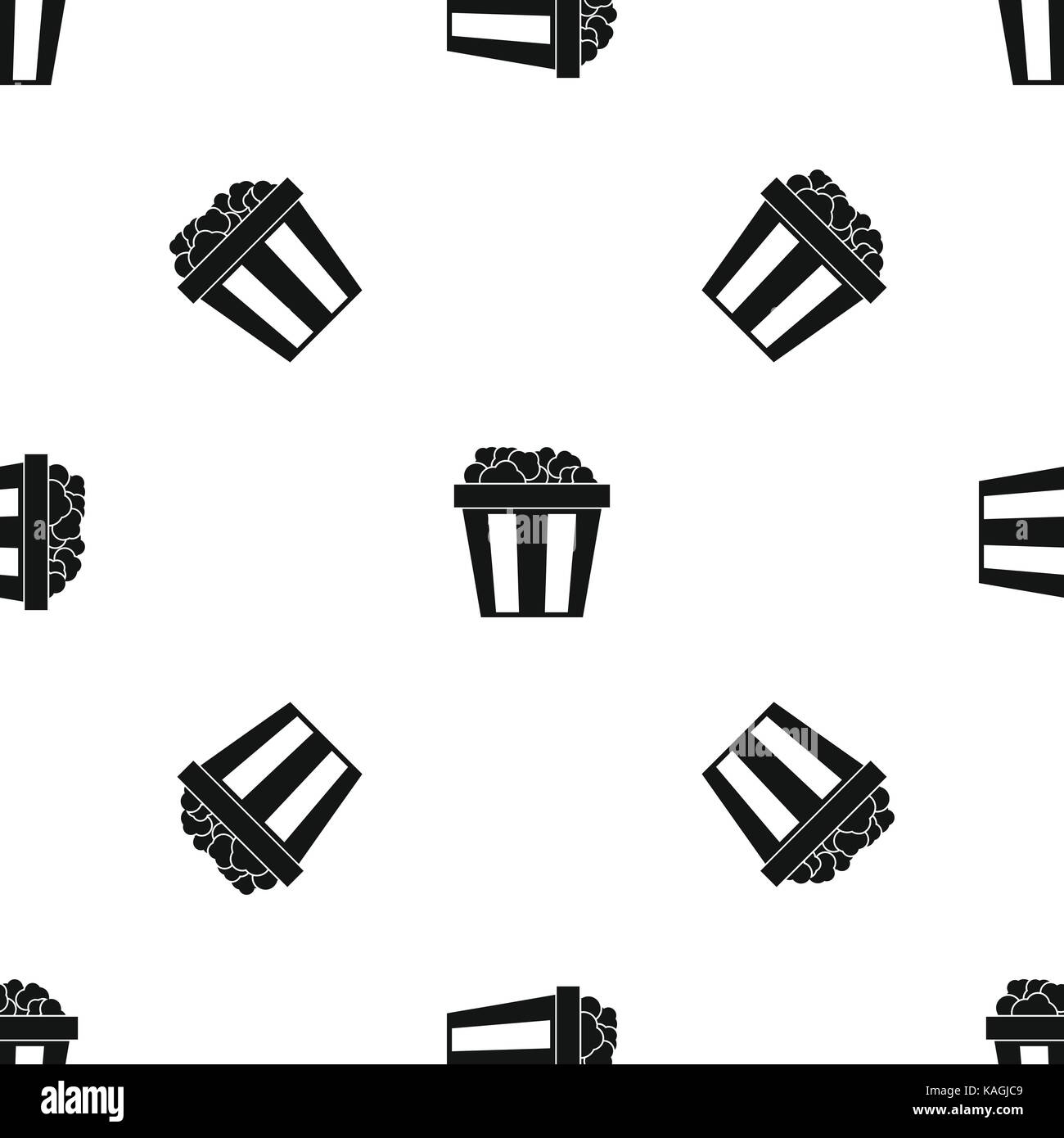 Box of popcorn pattern seamless black Stock Vector Image & Art - Alamy