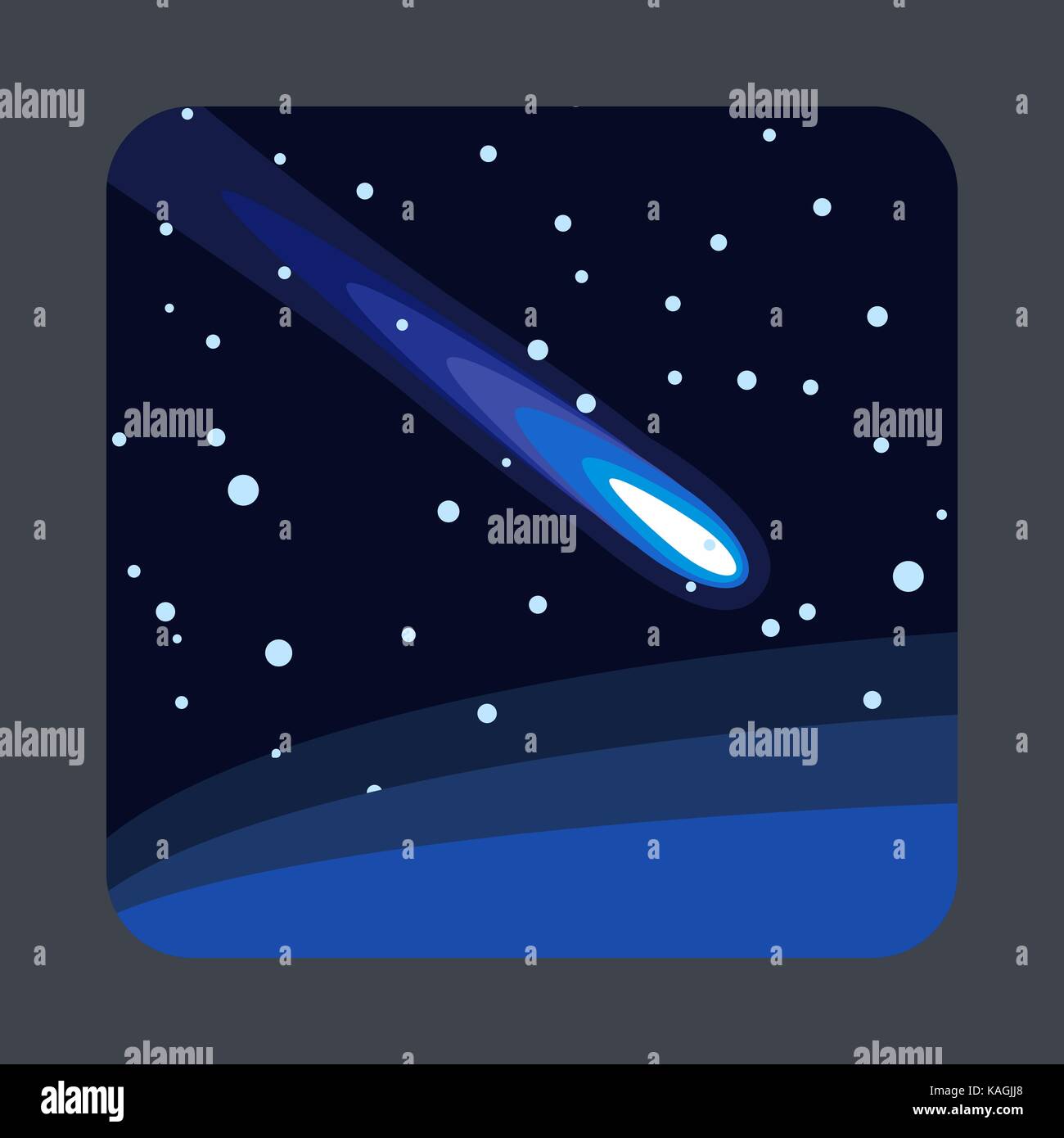 Comet light concept background, cartoon style Stock Vector Image & Art ...