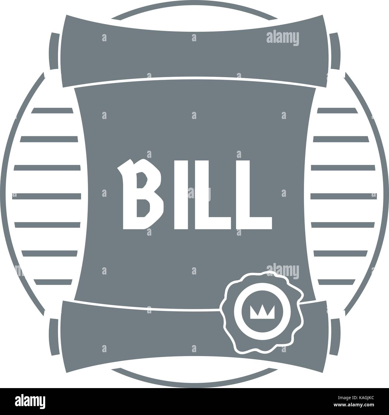 Scroll logo, simple gray style Stock Vector Image & Art - Alamy