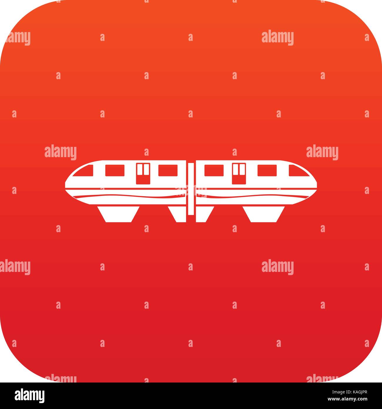 Monorail train icon digital red Stock Vector Image & Art - Alamy
