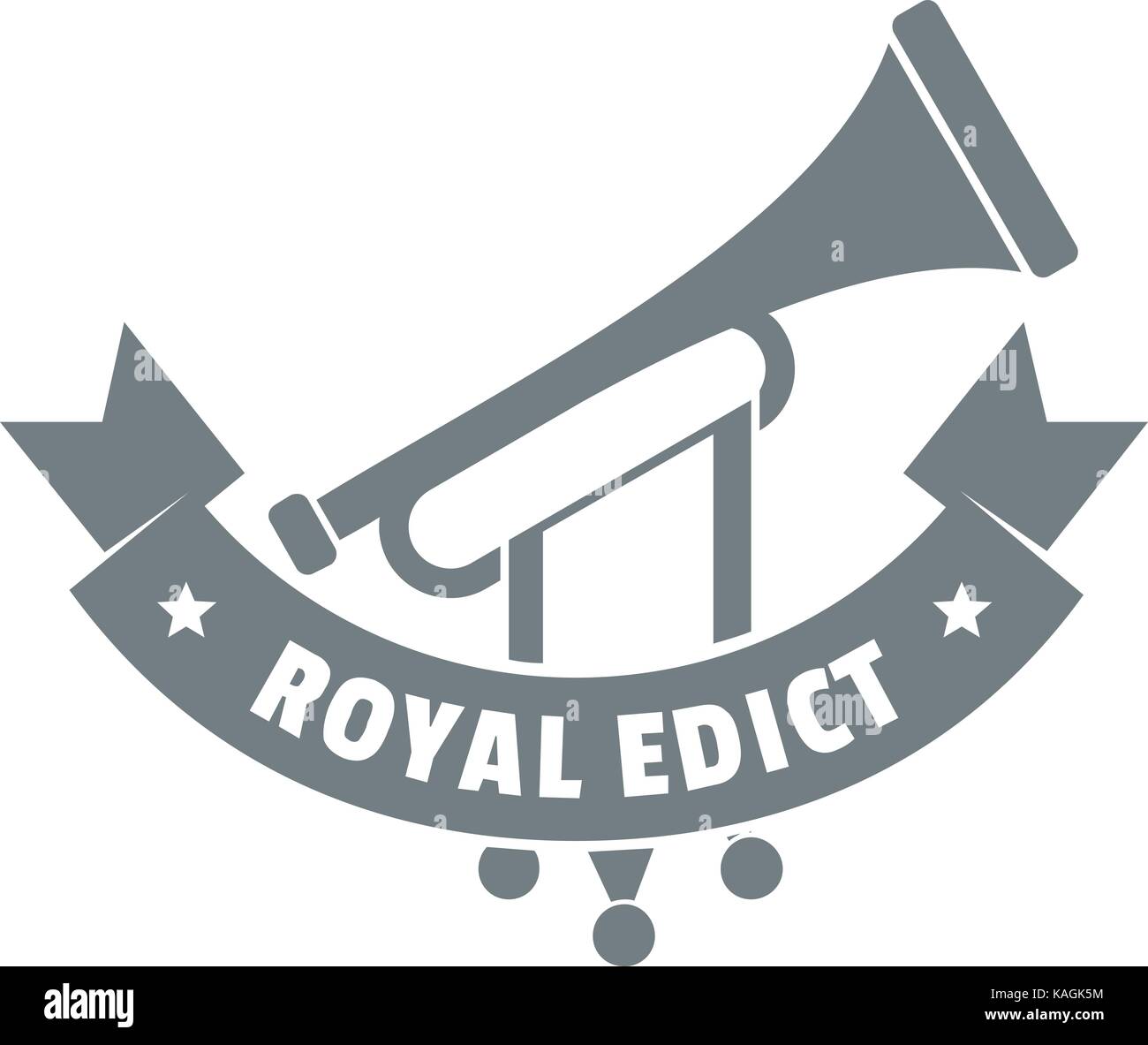 Trumpet logo, simple gray style Stock Vector Image & Art - Alamy