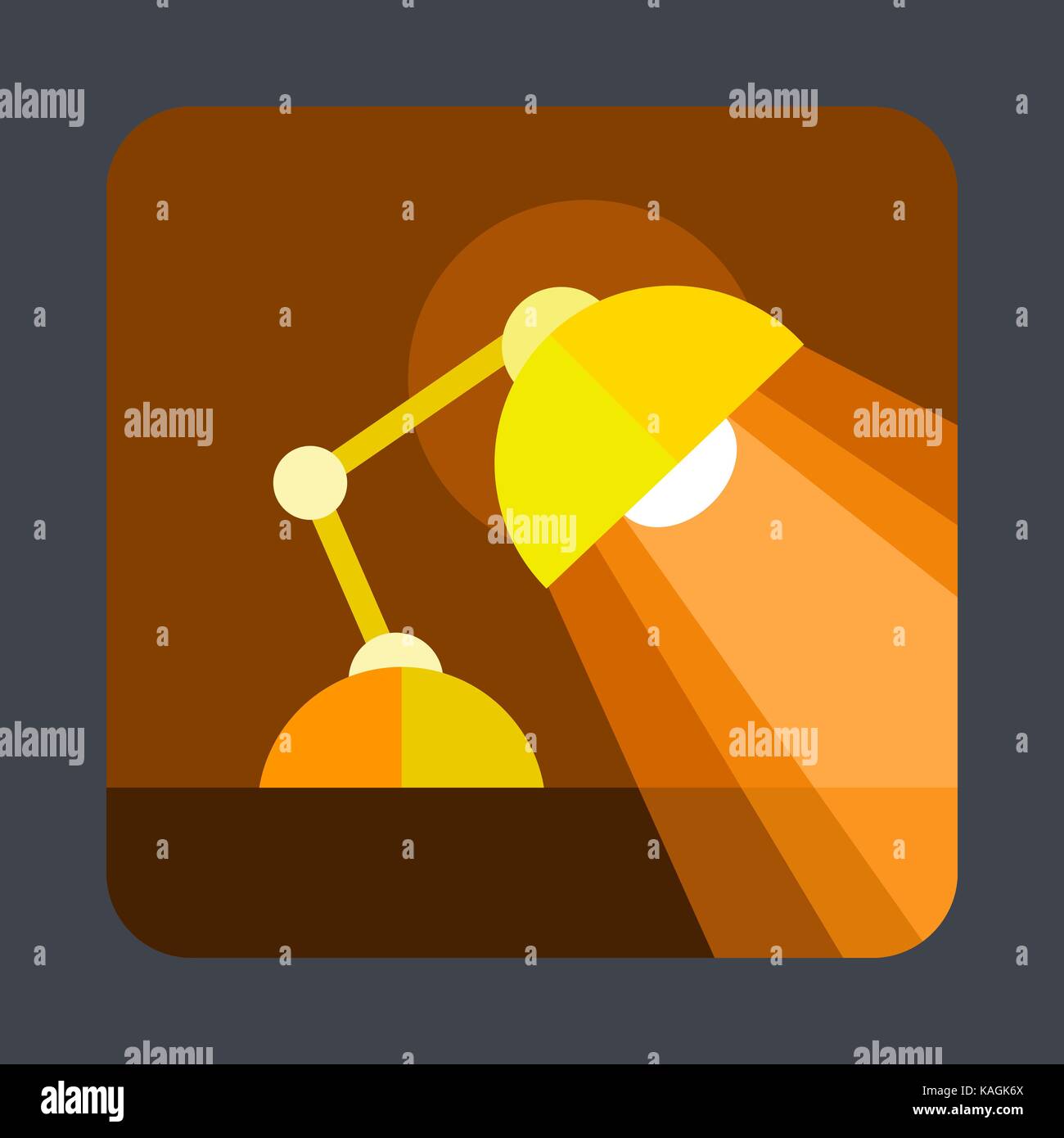 Desktop lamp concept background, cartoon style Stock Vector Image & Art ...